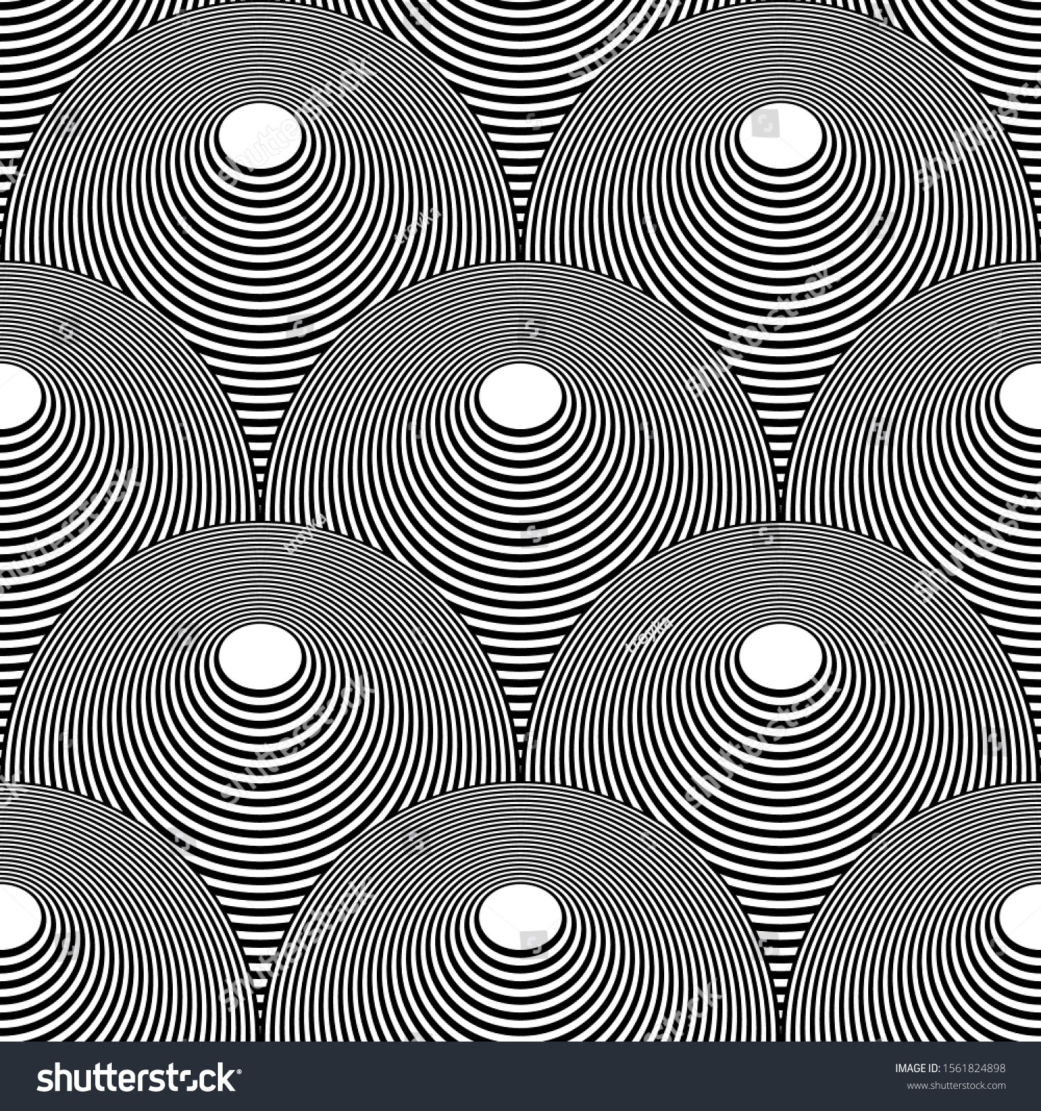 Seamless Geometric Op Art Pattern Circle Stock Vector (Royalty Free ...