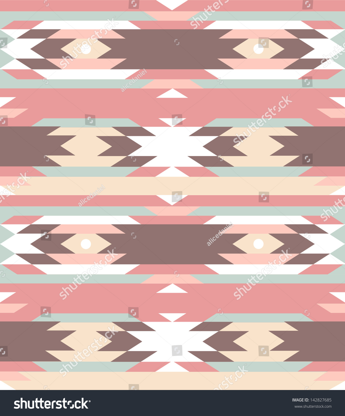 Seamless Geometric Pattern Aztec Style Stock Vector (Royalty Free ...