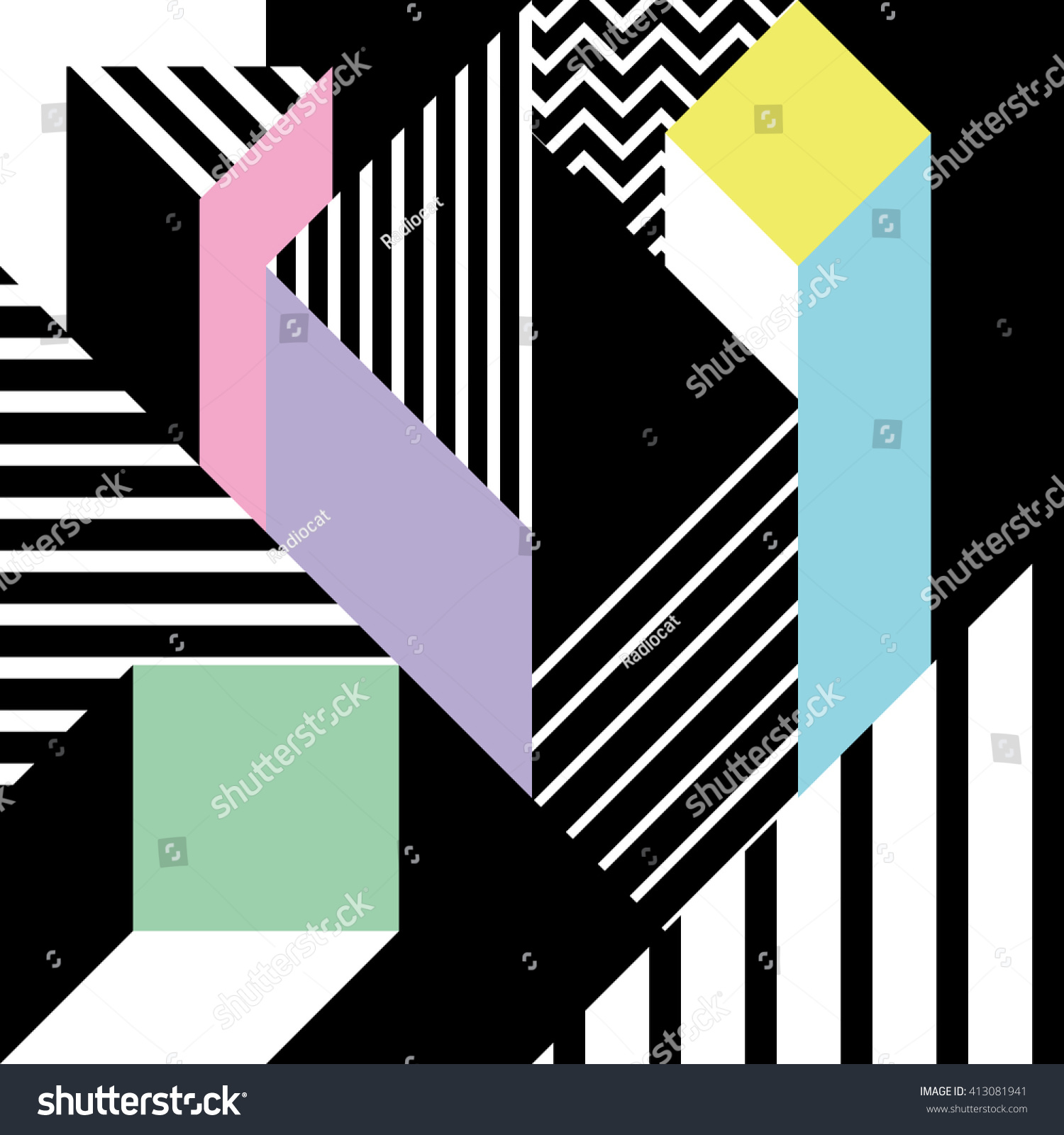 Seamless Geometric Pattern Modern Abstract Style Stock Vector (Royalty ...