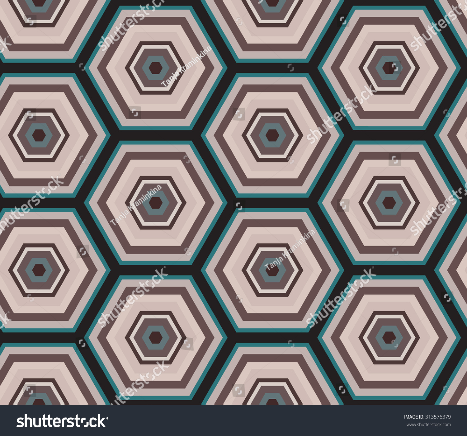 Seamless Geometrical Honeycomb Pattern Vector Stock Vector (Royalty ...