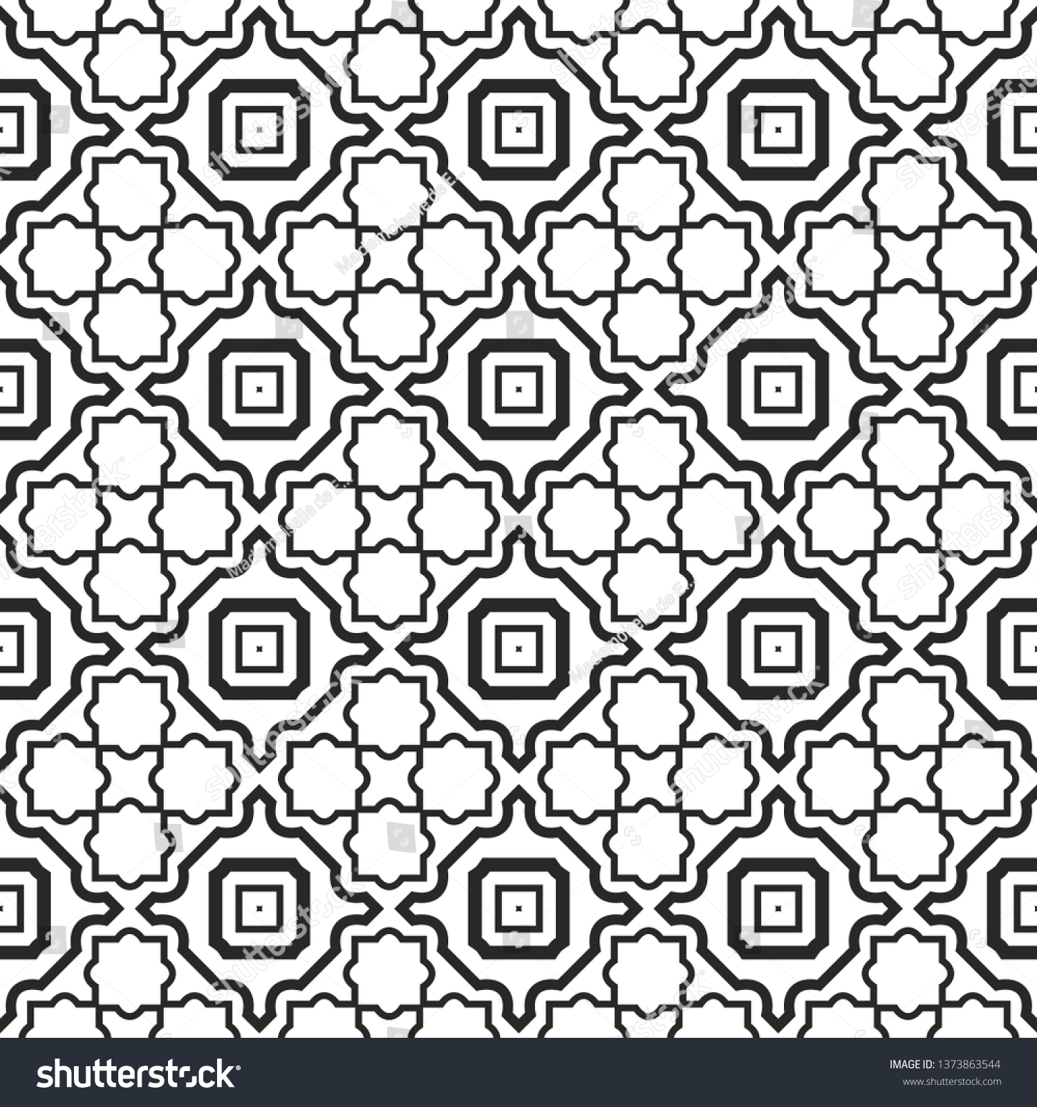 Seamless Geomteric Patterns Vector Illustration Hand Stock Vector