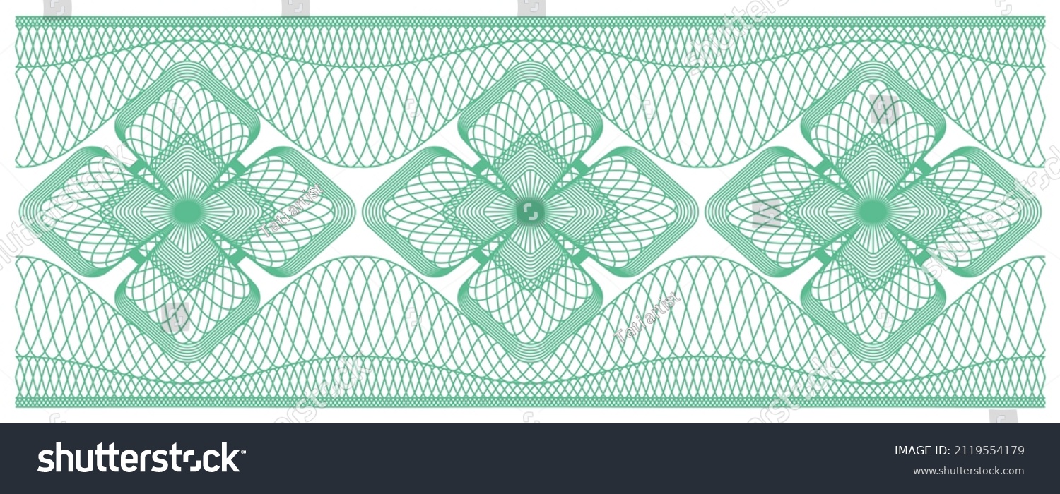 Seamless Guilloche Border Vector Image Stock Vector (Royalty Free ...