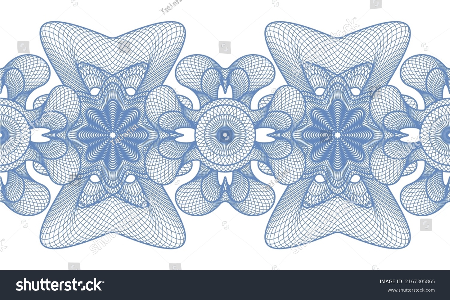 Seamless Guilloche Border Vector Image Stock Vector (Royalty Free ...