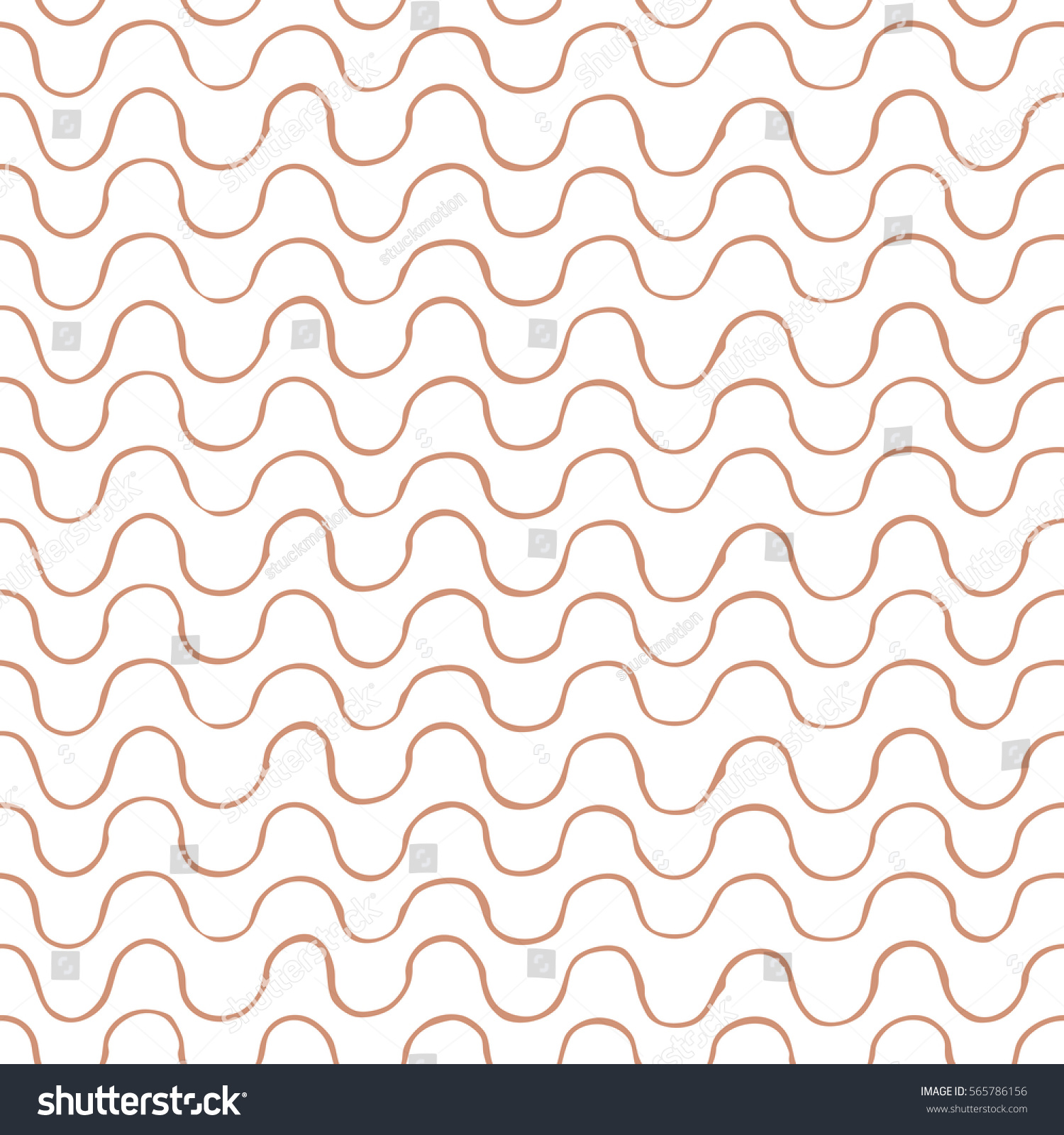 Seamless Hand Sketch Curved Lines Pattern Stock Vector (Royalty Free ...