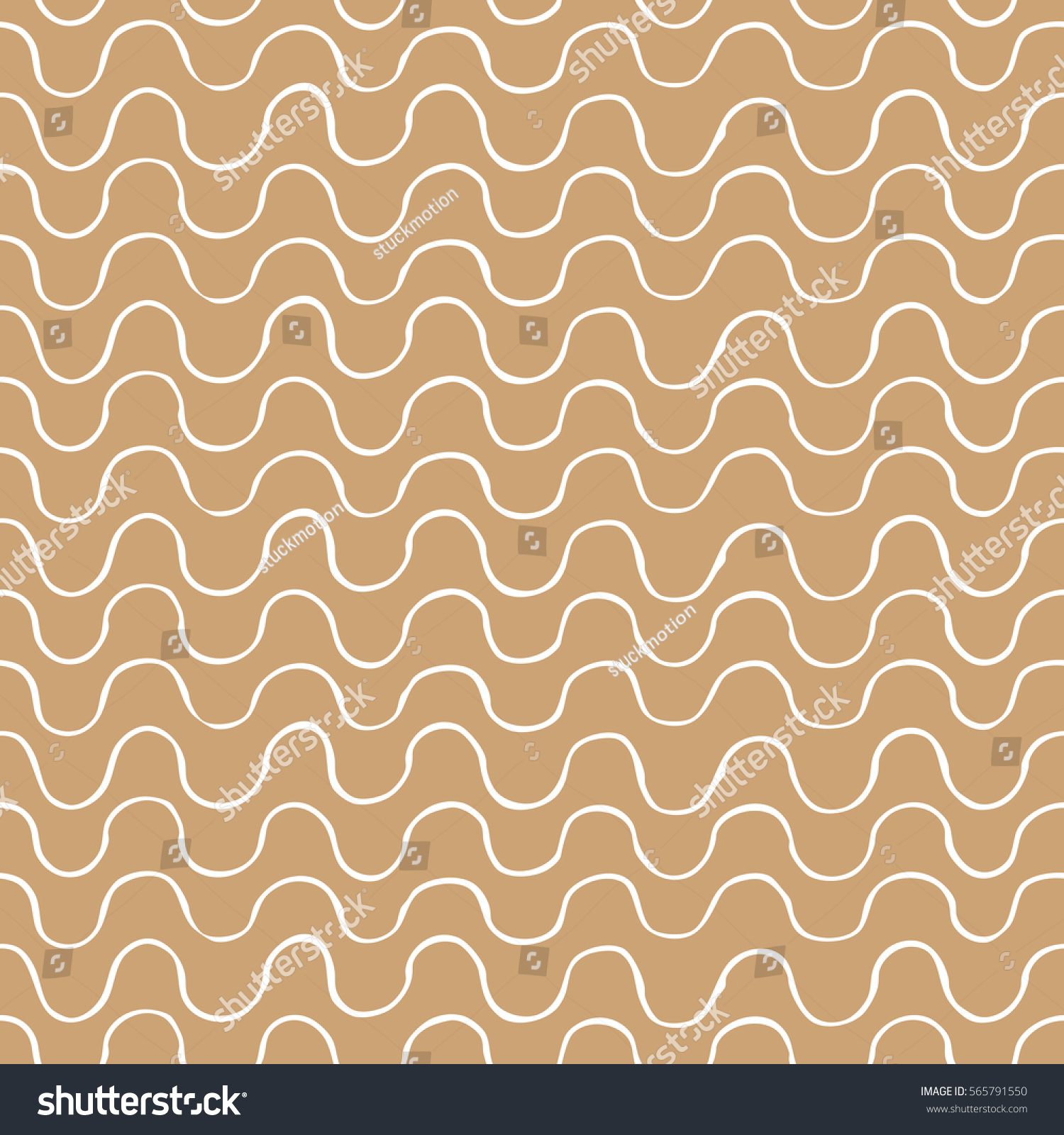 Seamless Hand Sketch Curved Lines Pattern Stock Vector (Royalty Free ...