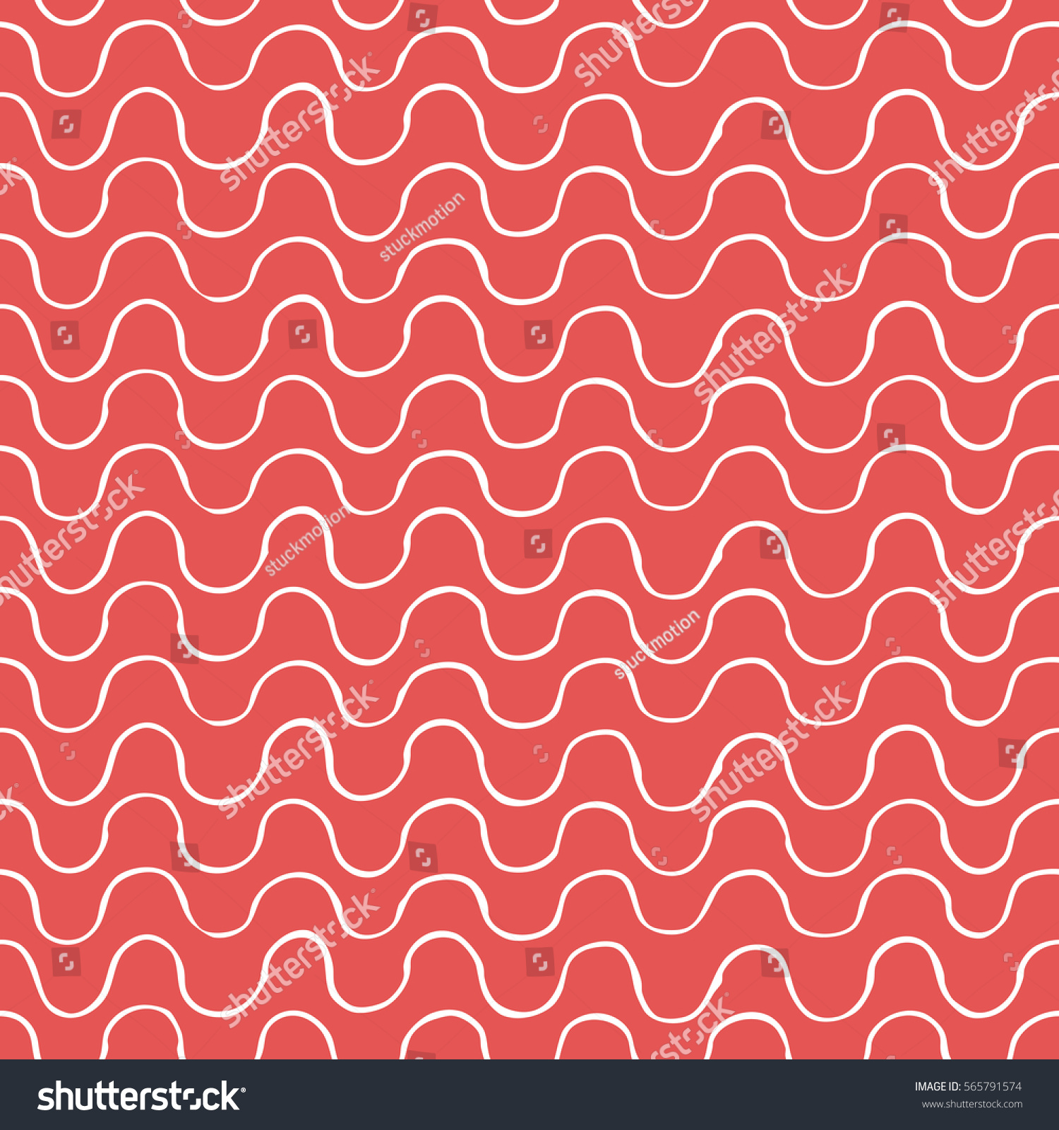 Seamless Hand Sketch Curved Lines Pattern Stock Vector (Royalty Free ...