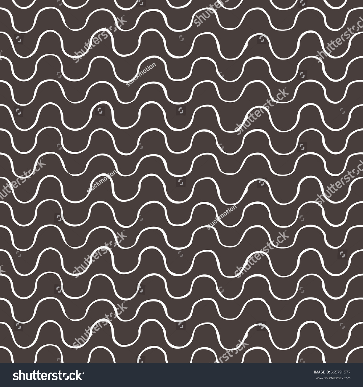 Seamless Hand Sketch Curved Lines Pattern Stock Vector (Royalty Free ...