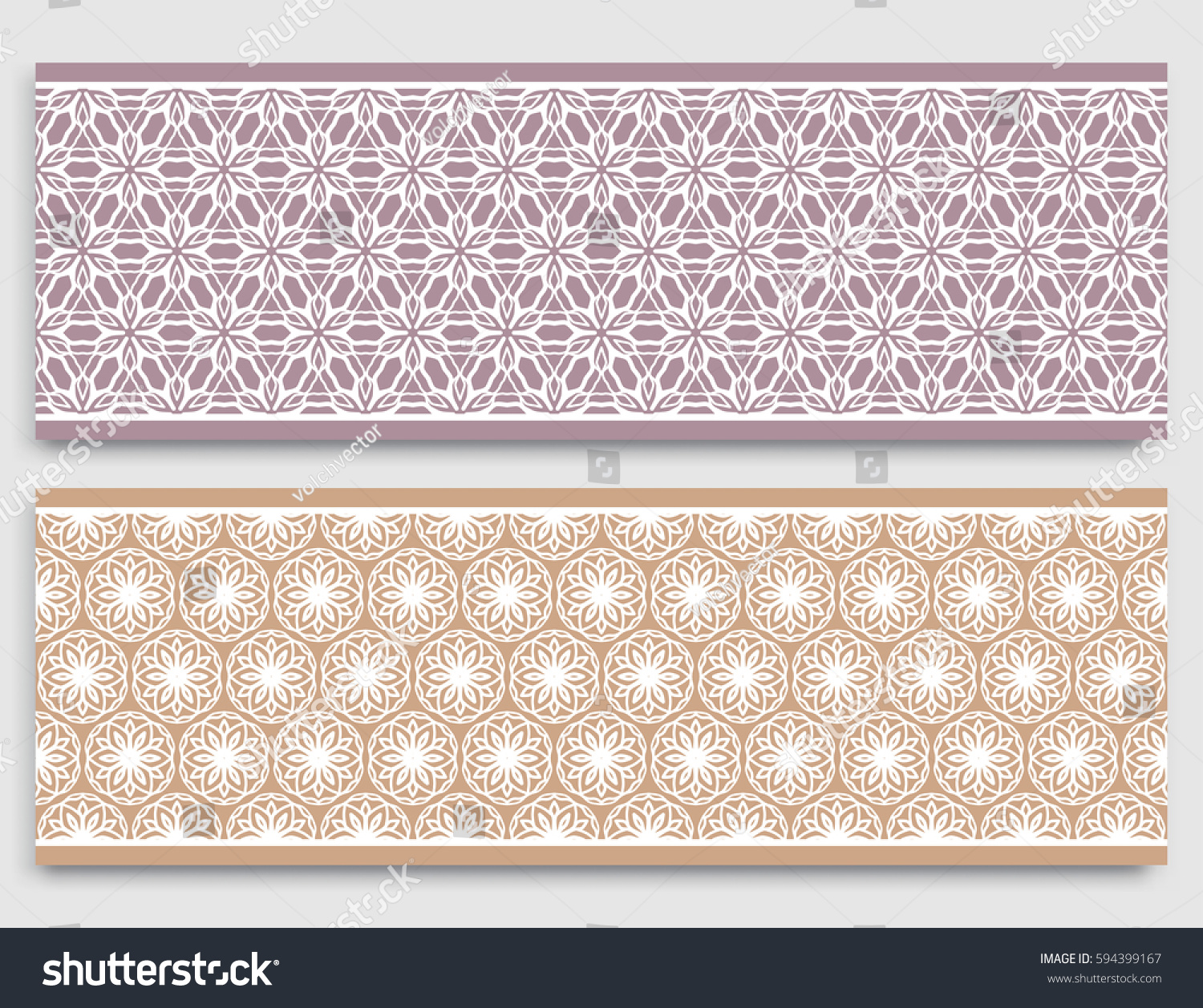 Seamless Horizontal Borders Repeating Line Texture Stock Vector ...