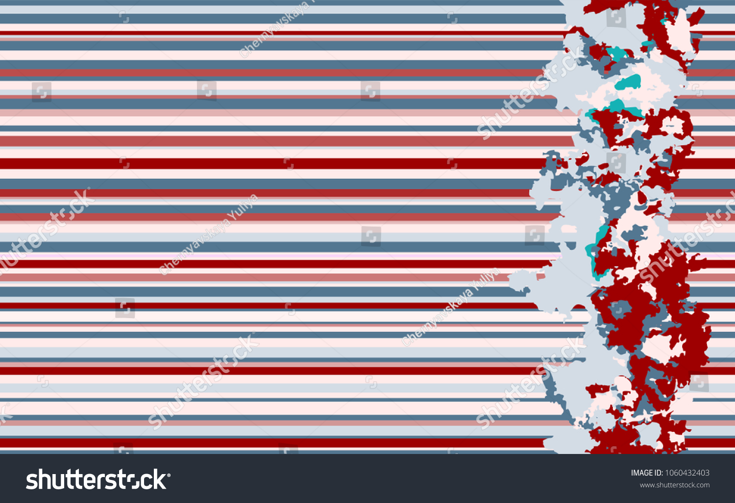 Seamless Horizontal Lines Pattern Vector Red Stock Vector (Royalty Free ...