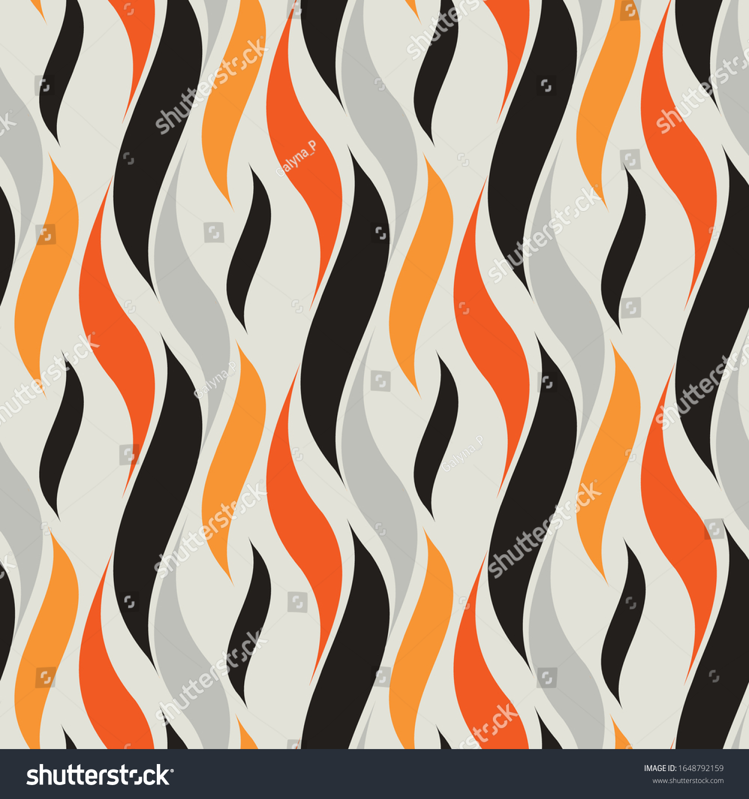 Seamless Hot Flame Wave Pattern Vector Stock Vector (Royalty Free ...