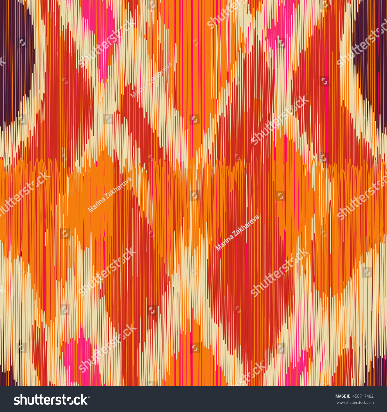 Seamless Ikat Pattern Abstract Background Textile Stock Vector ...