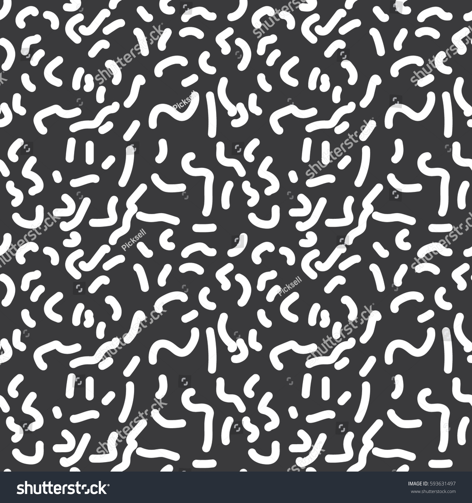 Seamless Inverse Black White Abstract Rounded Stock Vector (Royalty ...