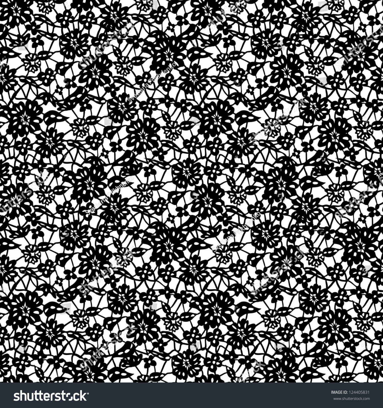 Seamless Lace Floral Pattern Stock Vector (Royalty Free) 124405831 Seamless Lace Floral Pattern Stock Vector (Royalty Free) 124405831