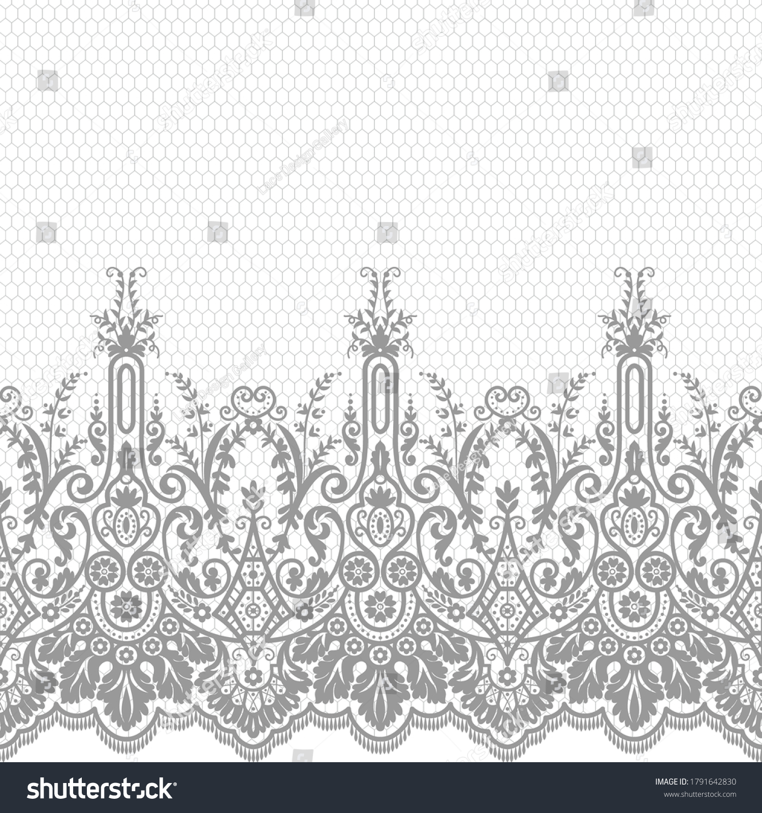 Seamless Lace Pattern Flower Vintage Vector: vetor stock (livre de ... Seamless Lace Pattern Flower Vintage Vector: vetor stock (livre de ...