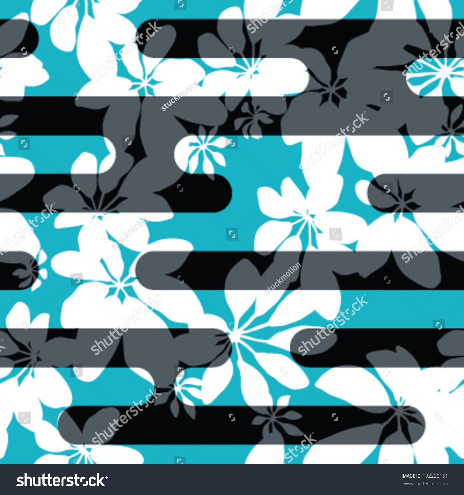 Seamless Leaves Stripes Background Pattern Stock Vector (Royalty Free ...