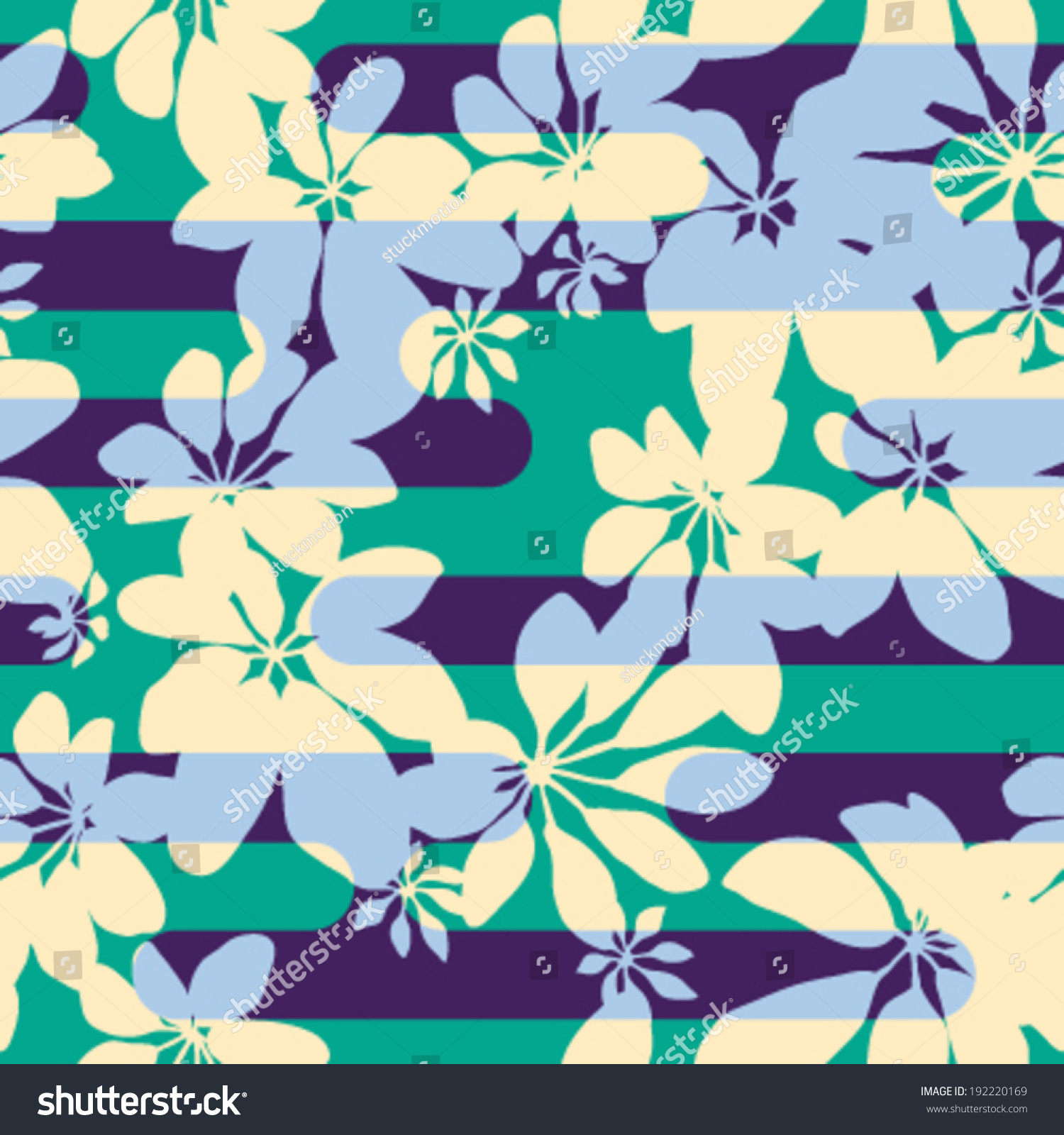 Seamless Leaves Stripes Background Pattern Stock Vector (Royalty Free ...