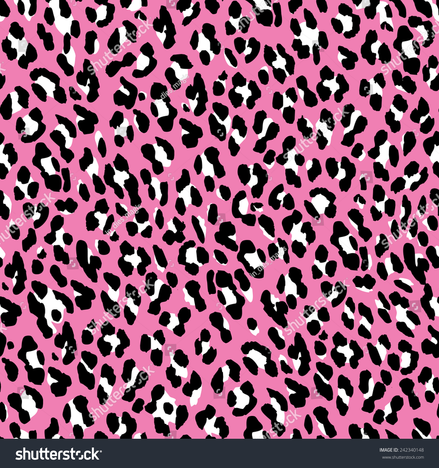 Seamless Leopard Pattern Pink Fur Leopard Stock Vector (Royalty Free ...