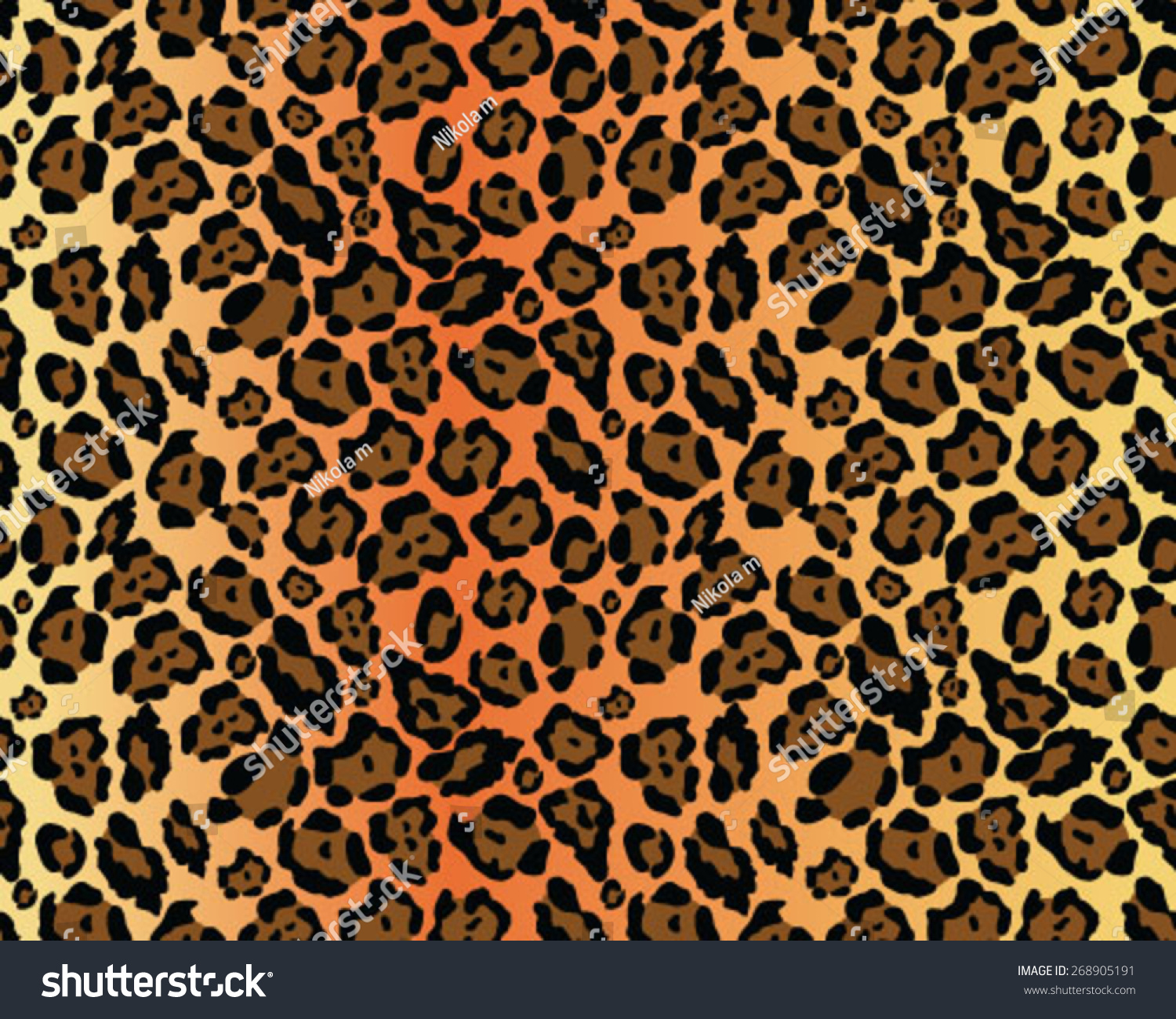 Seamless Leopard Skin Texture Vector Illustration Stock Vector (Royalty ...