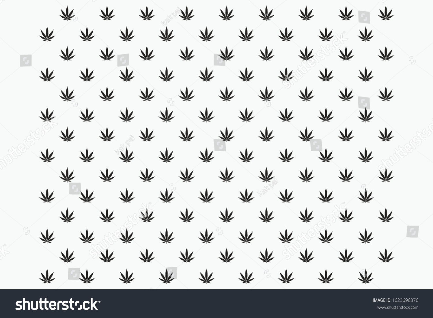 Seamless Marijuana Leaf Pattern Simple Illustration Stock Vector ...