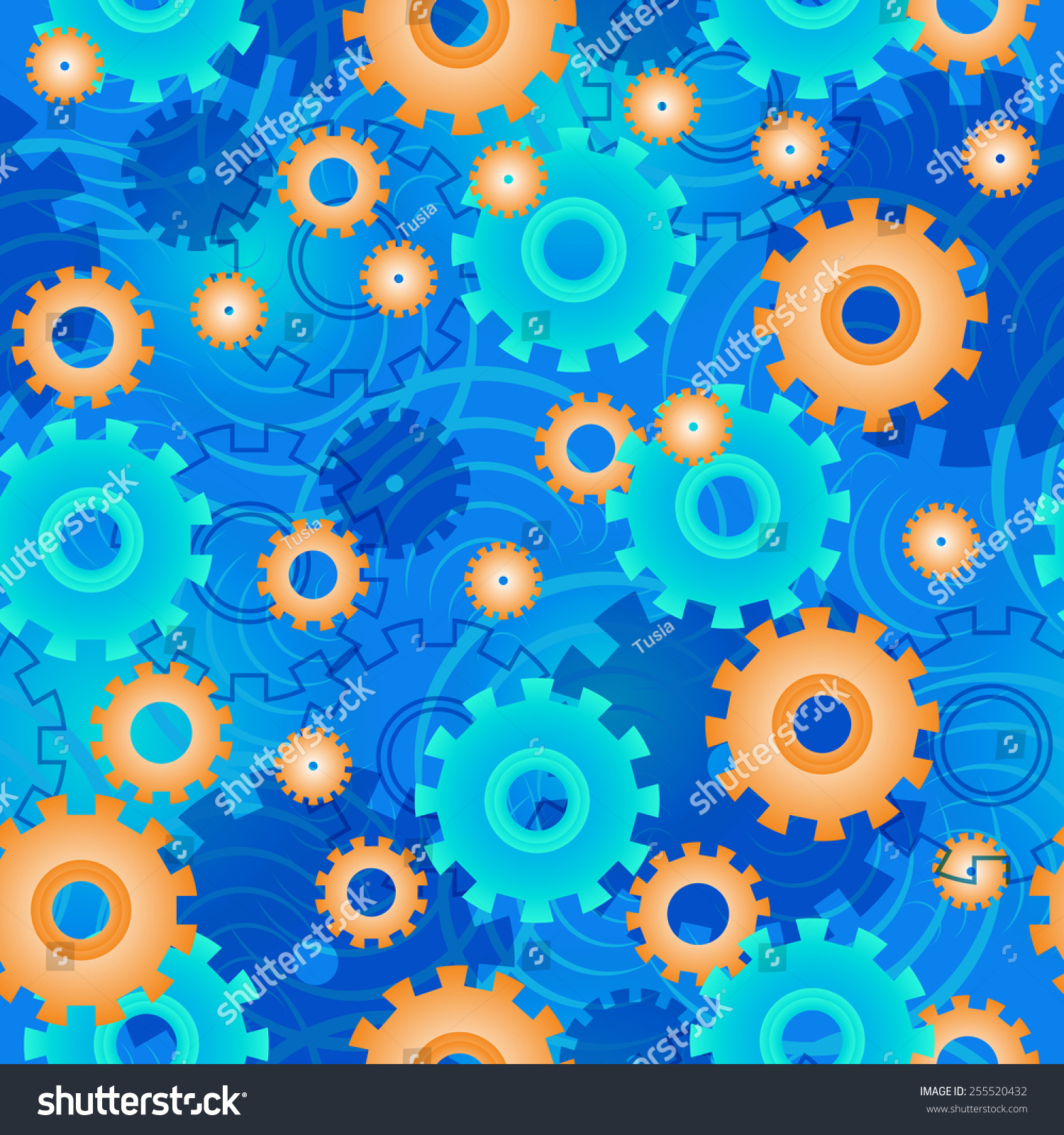 Seamless Mechanics Background Vector Illustration Stock Vector (Royalty ...