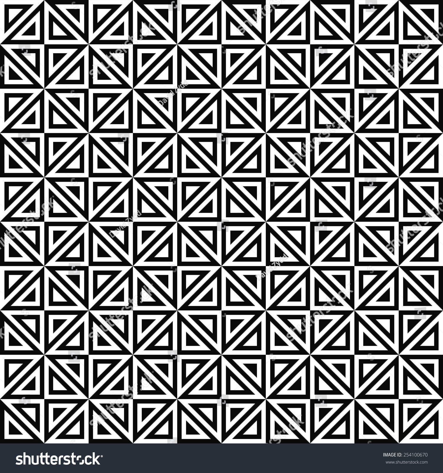 Seamless Monochrome Triangle Pattern Design: vector de stock (libre de ...