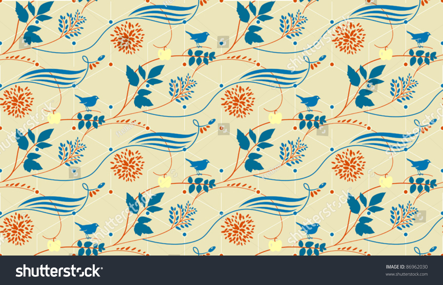 Seamless Nature Background Stock Vector (Royalty Free) 86962030 ...