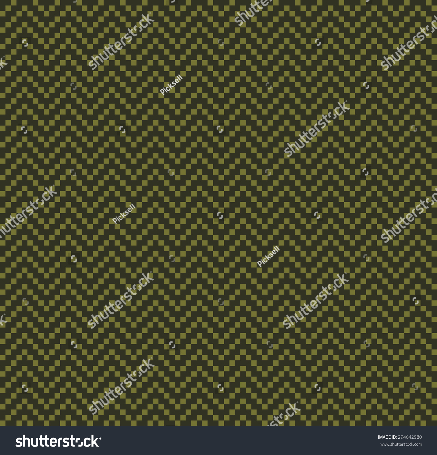 Seamless Olive Green Vintage Pixel Zigzag Stock Vector (Royalty Free ...