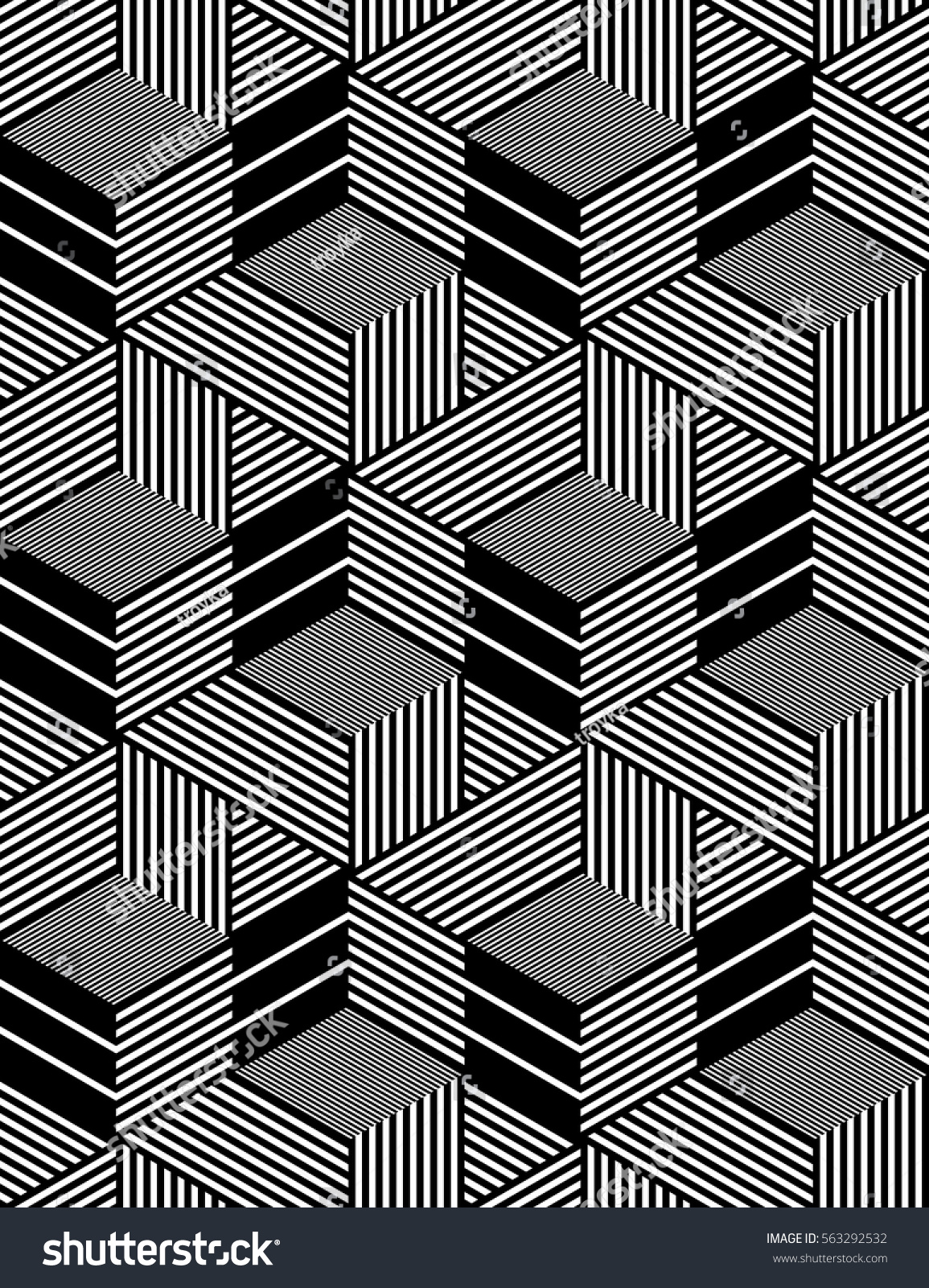 Seamless Op Art Pattern 3d Illusion: เวกเตอร์สต็อก (ปลอดค่าลิขสิทธิ์ ...