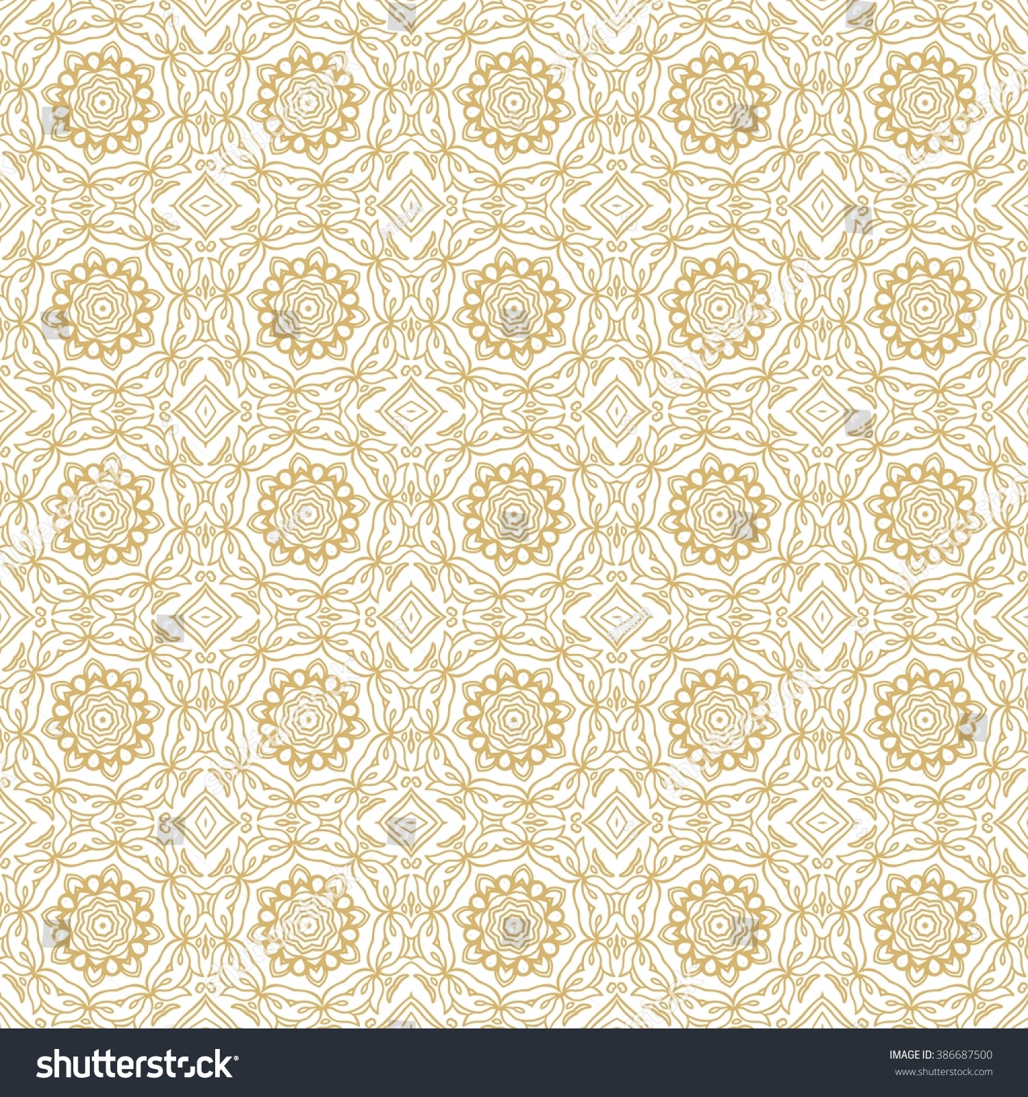 Seamless Ornamental Texture Stock Vector (Royalty Free) 386687500 ...
