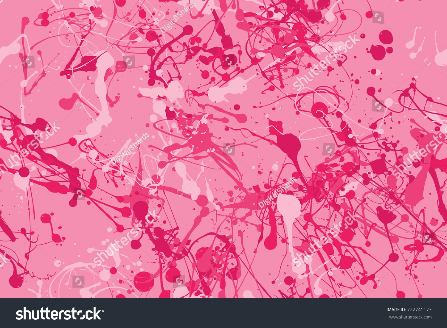 Seamless Paint Splatter Pattern Pink Stock Vector (Royalty Free ...