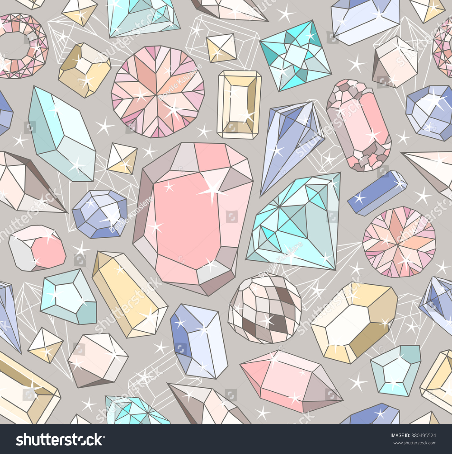 Seamless Pastel Diamond Pattern Background 스톡 벡터(로열티 프리) 380495524 ...
