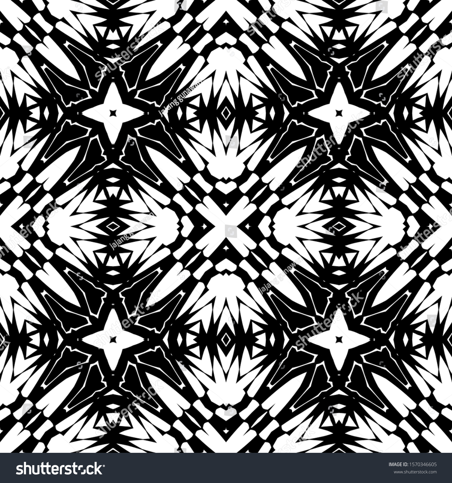 Seamless Pattern Black White Backgrounds Stock Vector (Royalty Free ...