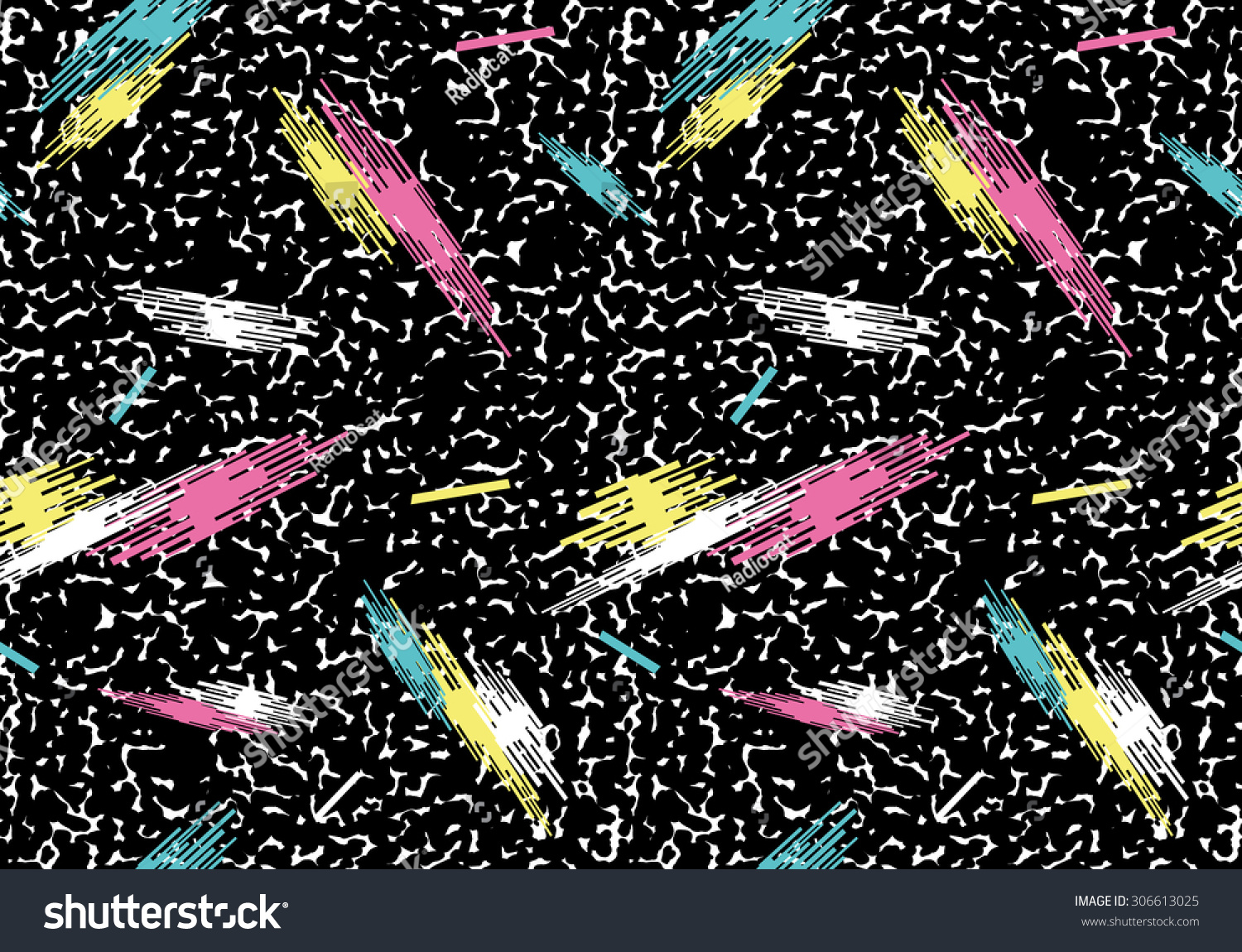 Seamless Pattern In Abstract 90s Style 2 Stock Vector Illustration ...