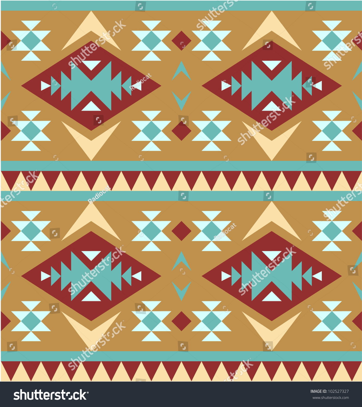 Seamless Pattern Navajo Style 4 Stock Vector 102527327 - Shutterstock