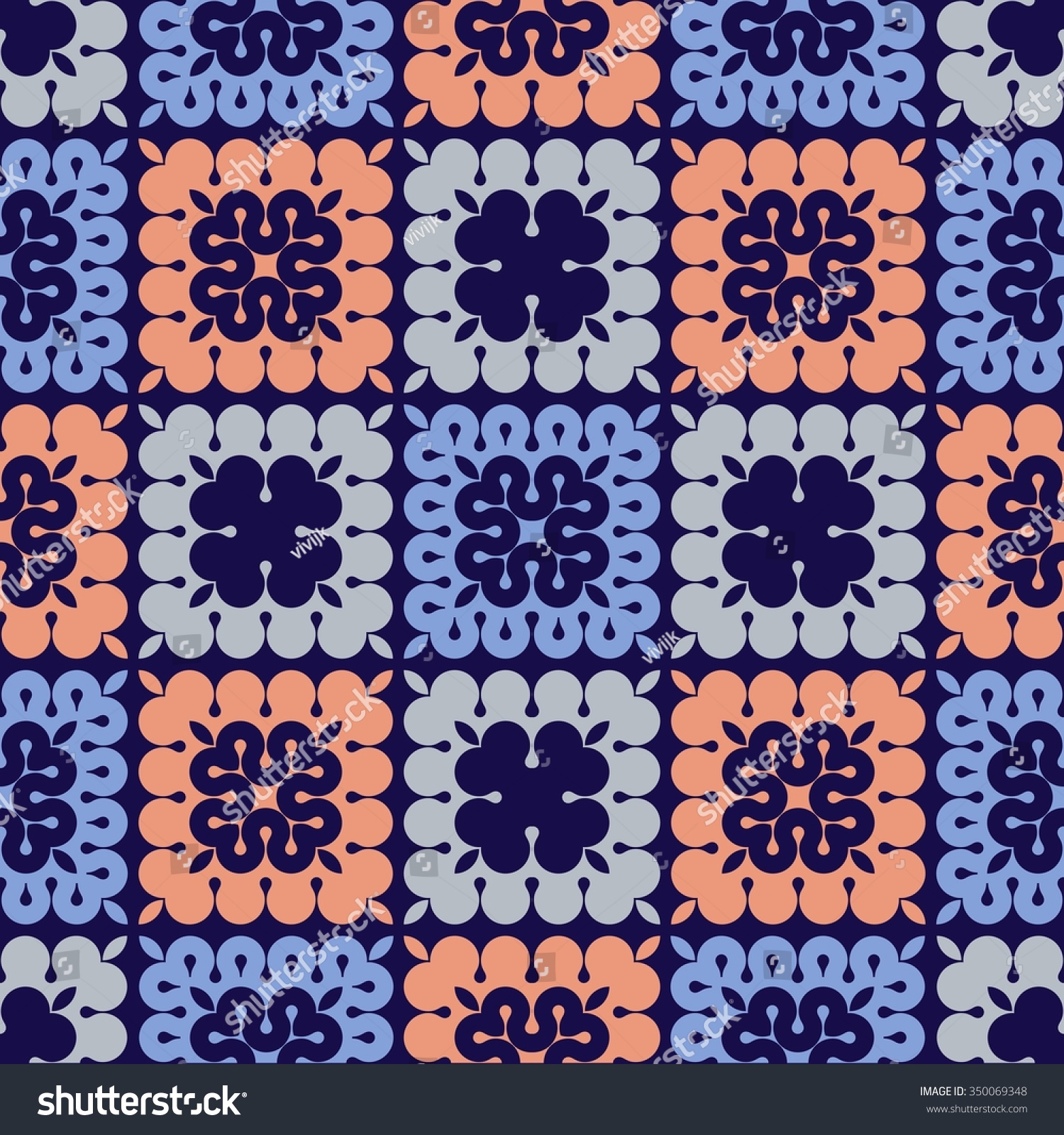 Seamless Pattern Looks Like Patcwork Stock Vector (Royalty Free ...