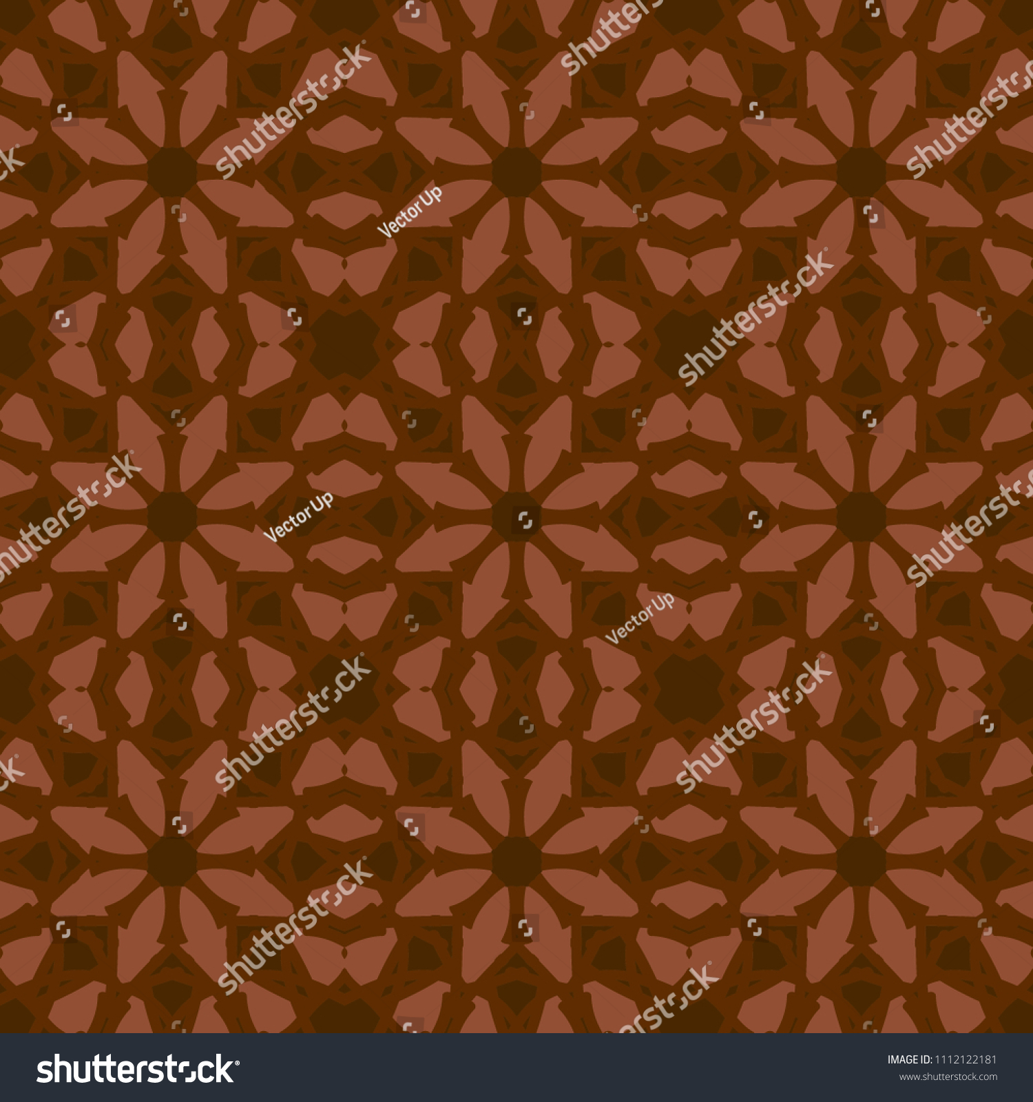 Seamless Pattern Repeat Vector Ramadan Background Stock Vector (Royalty ...