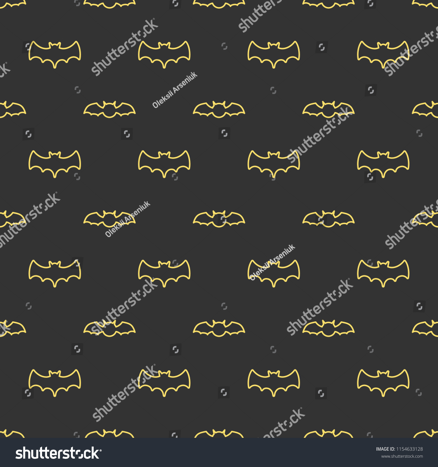 Seamless Pattern Bats Tileable Illustration Wrap Stock Vector (Royalty ...