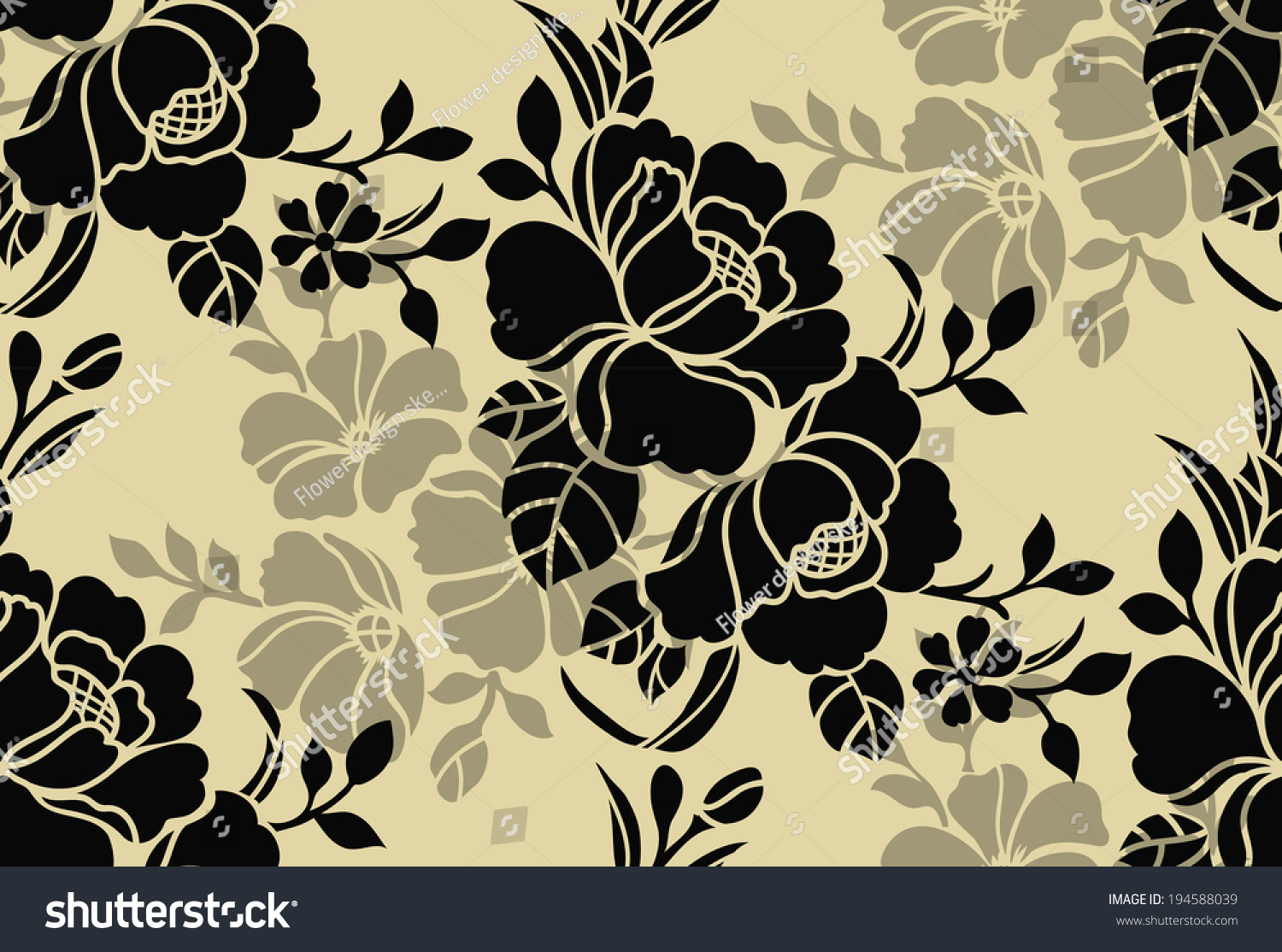 Seamless Pattern Beautiful Roses Vector Illustration Stock Vector ...