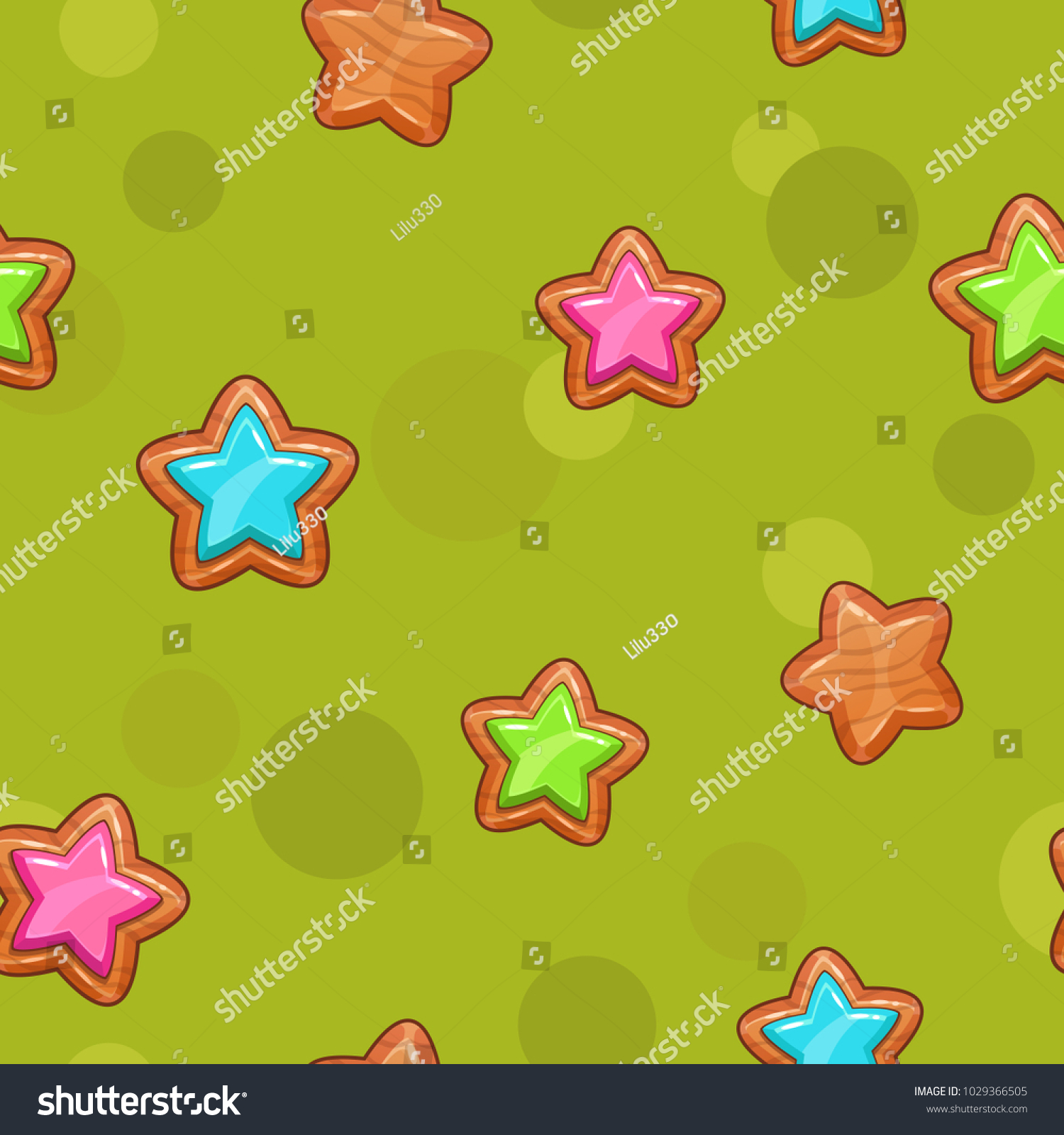 Seamless Pattern Colorful Cartoon Stars Vector Stock Vector (Royalty ...