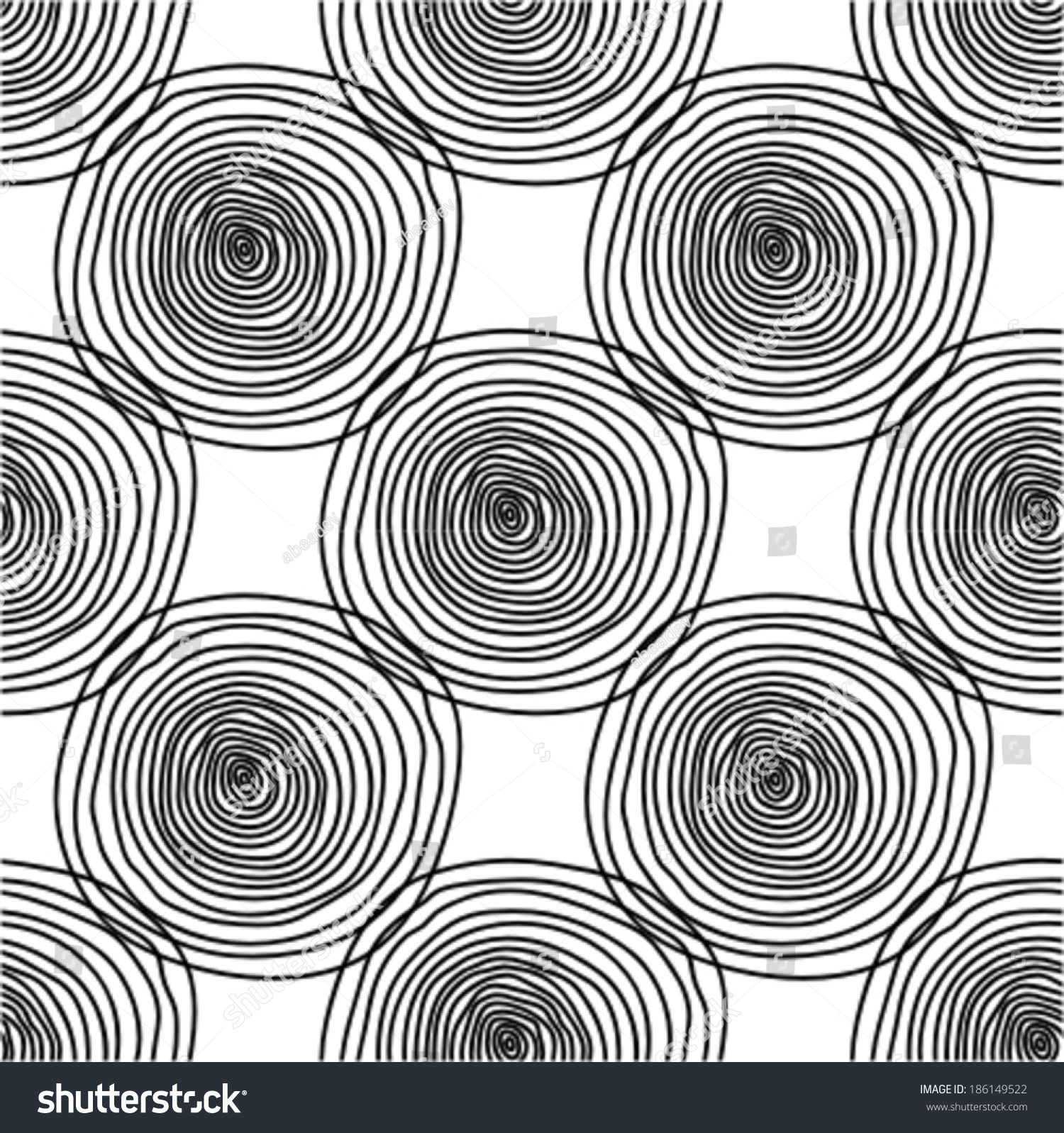 Seamless Pattern Hand Drawn Circles Stock Vector (Royalty Free) 186149522