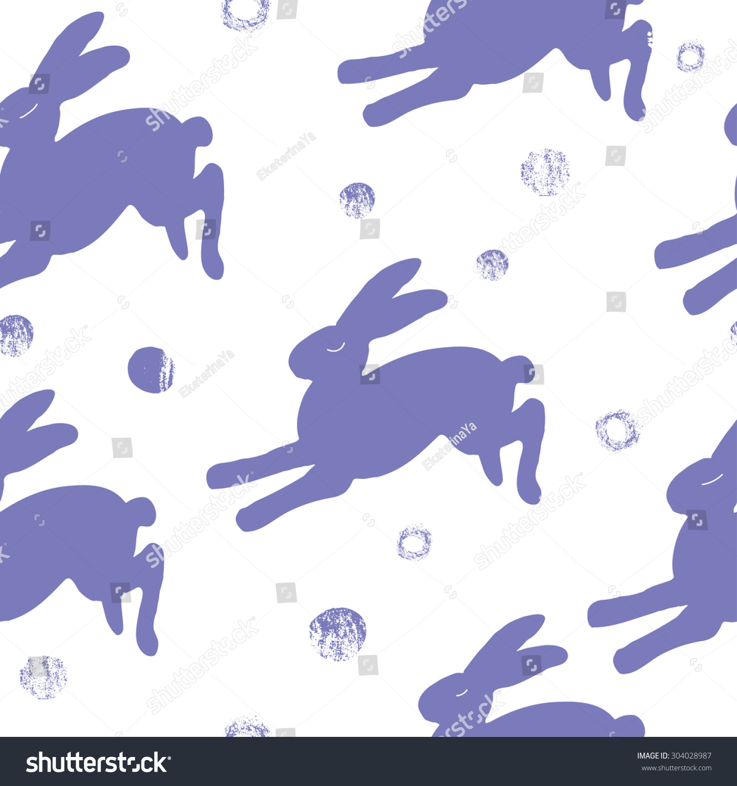 Seamless Pattern Hares Graphic Hand Drawn Stock Vector (Royalty Free ...