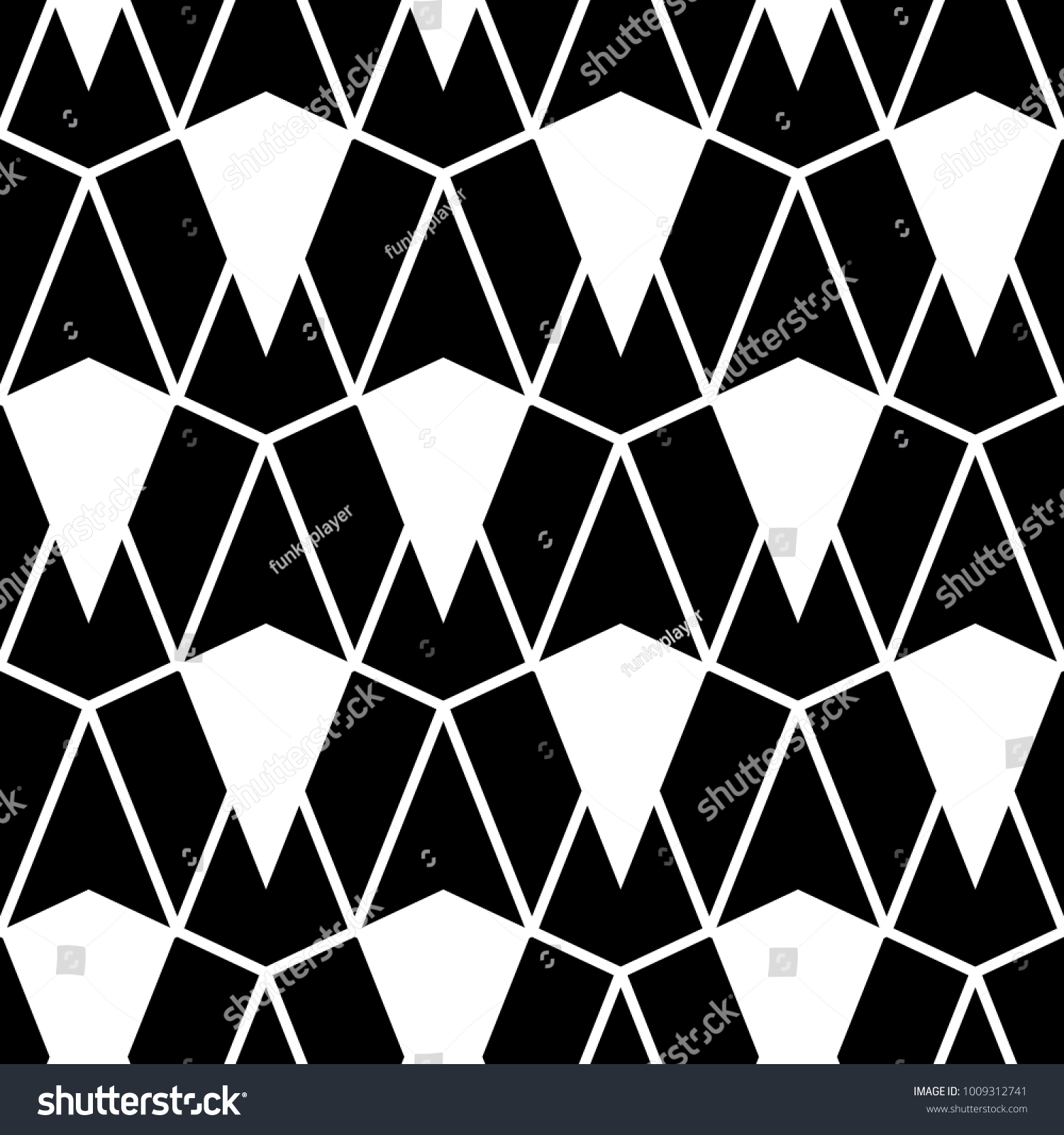 Seamless Pattern Kites Interlocking Polygons Tessellation Stock Vector ...