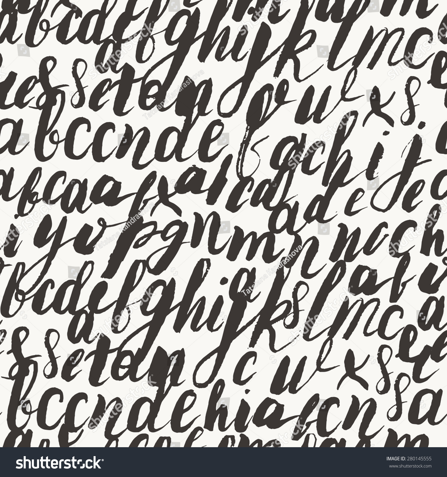 Seamless Pattern Letters Vector Typography Hand Stock Vector 280145555 ...