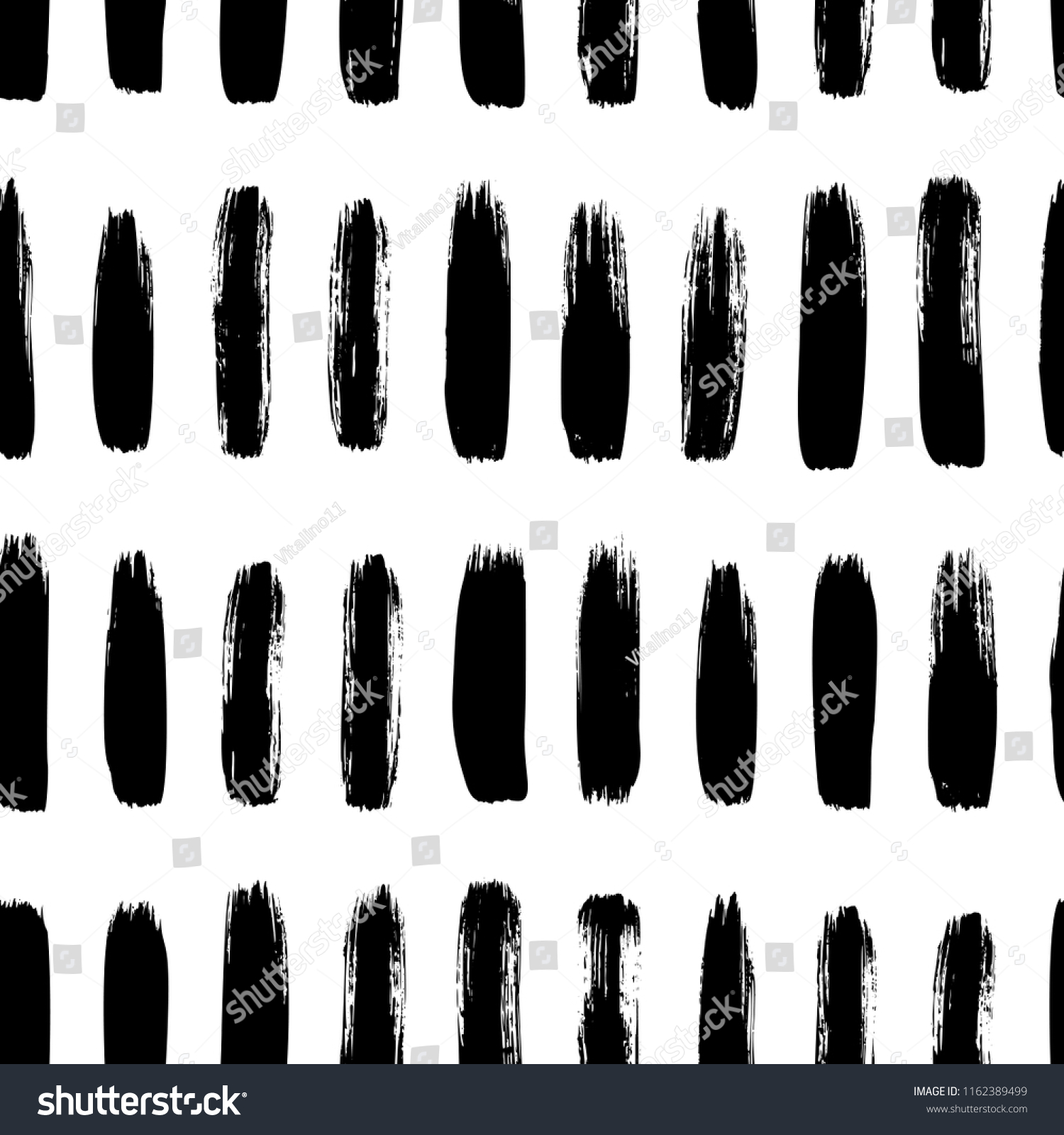 Seamless Pattern Linear Brush Strokes Vector Stock Vector (Royalty Free ...
