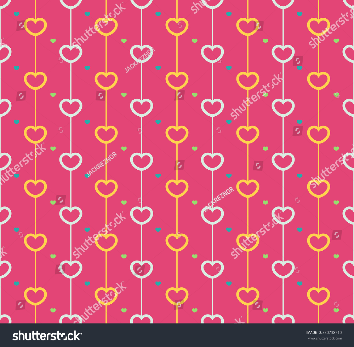 Seamless Pattern Love Hearts Stock Vector (Royalty Free) 380738710