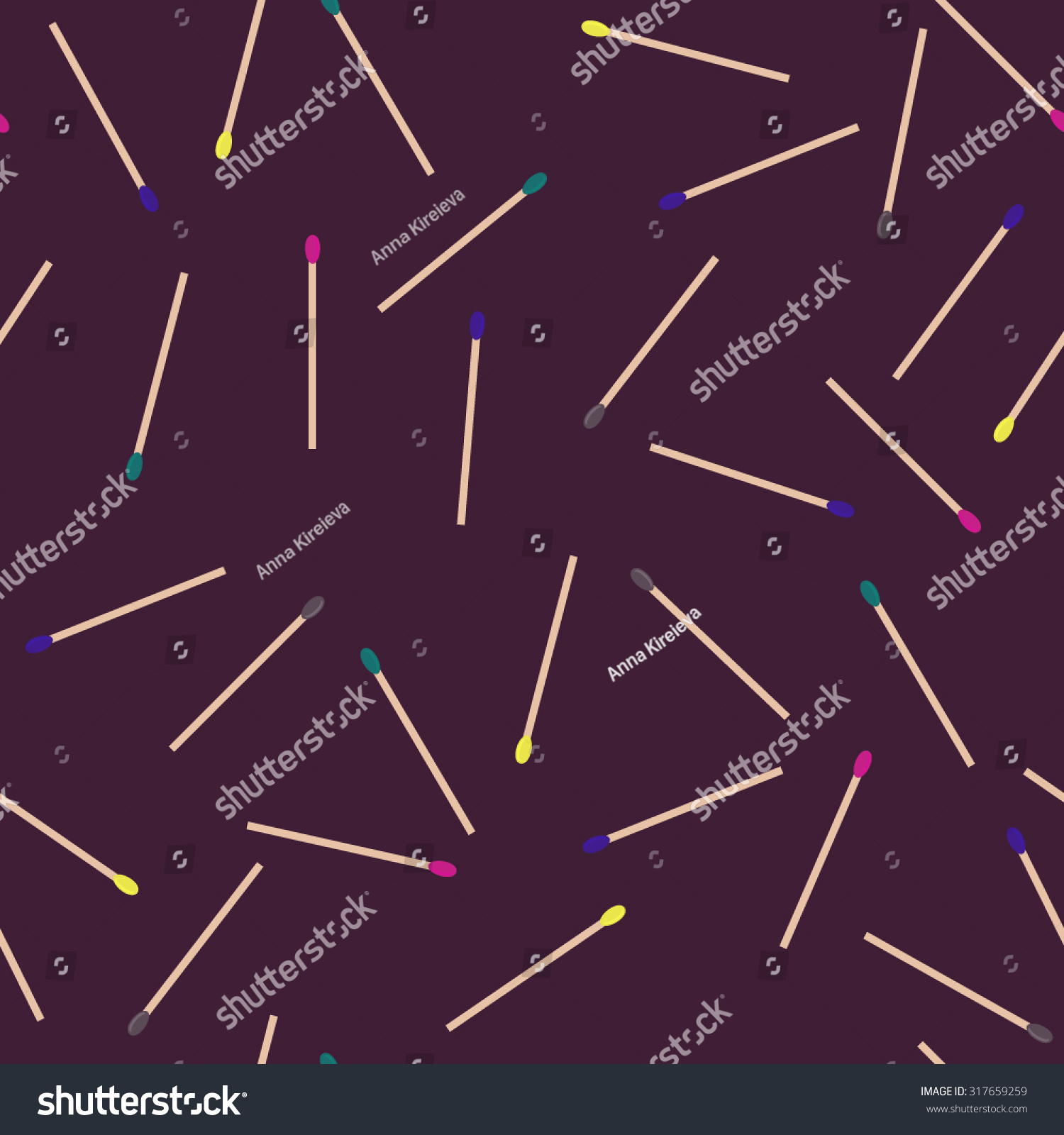 Seamless Pattern Matches Vector Illustration Stock Vector (Royalty Free ...