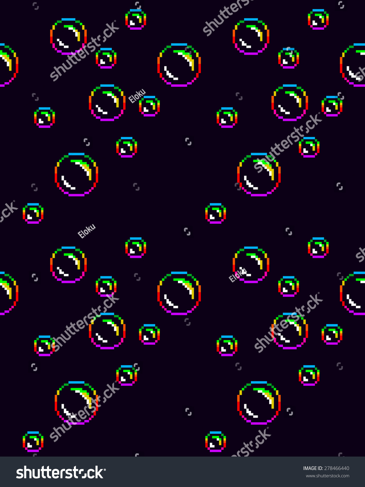 Seamless Pattern Pixelart Soap Bubbles Vector de stock (libre de ...