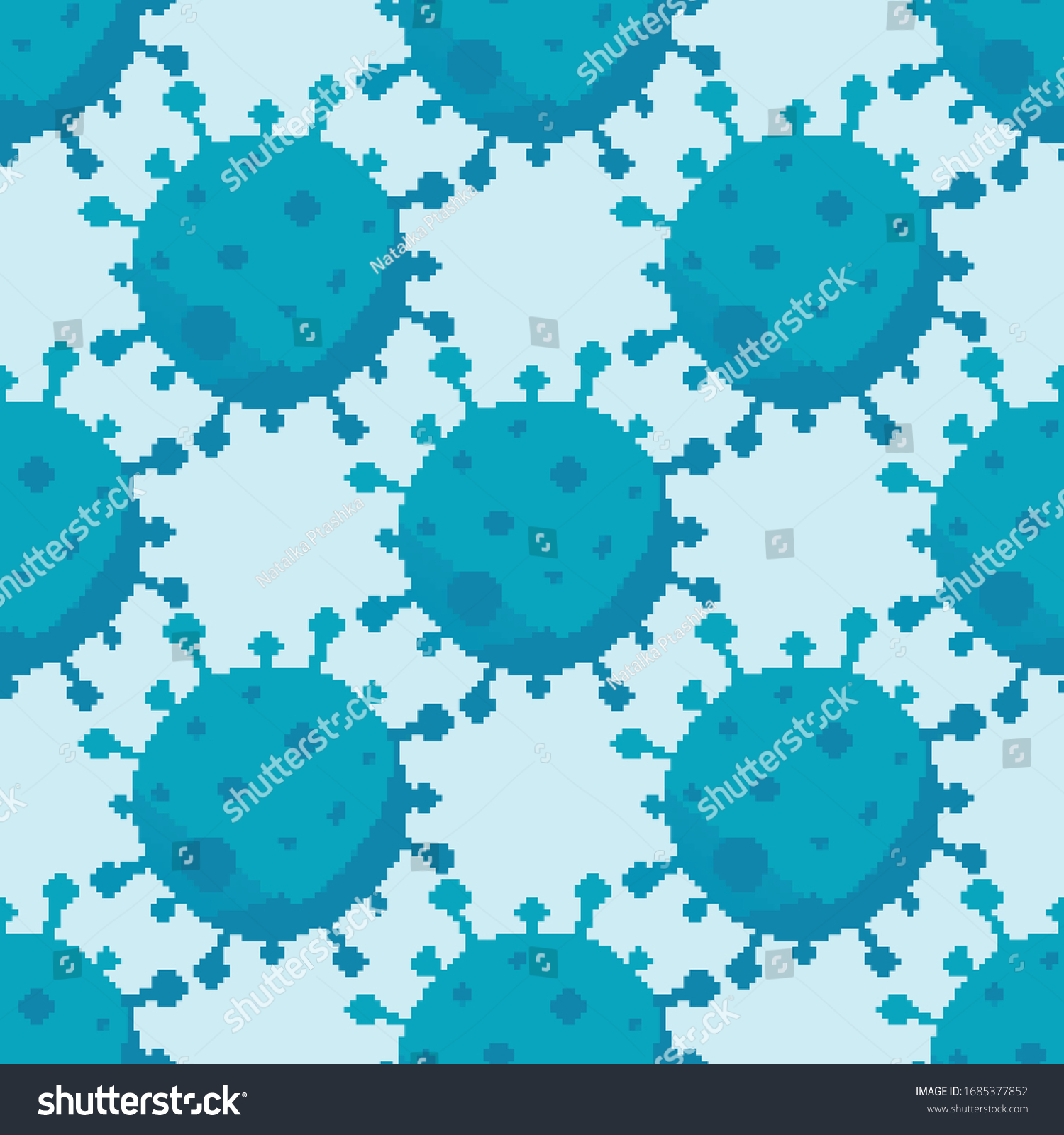 Seamless Pattern Pixel Viruses Pixel Art Stock Vector (Royalty Free ...