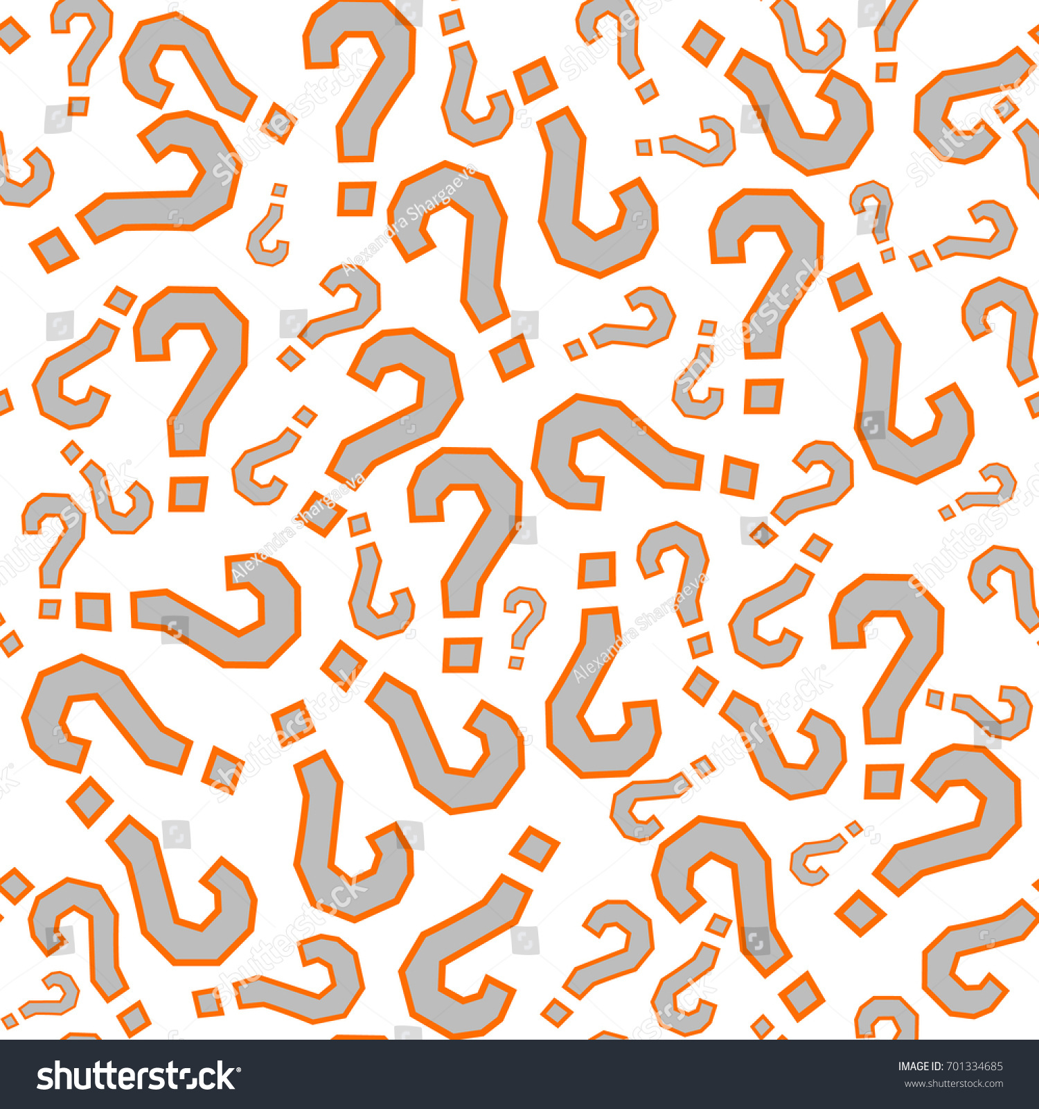 Seamless Pattern Question Marks Infinitely Repeating Stock Vector ...