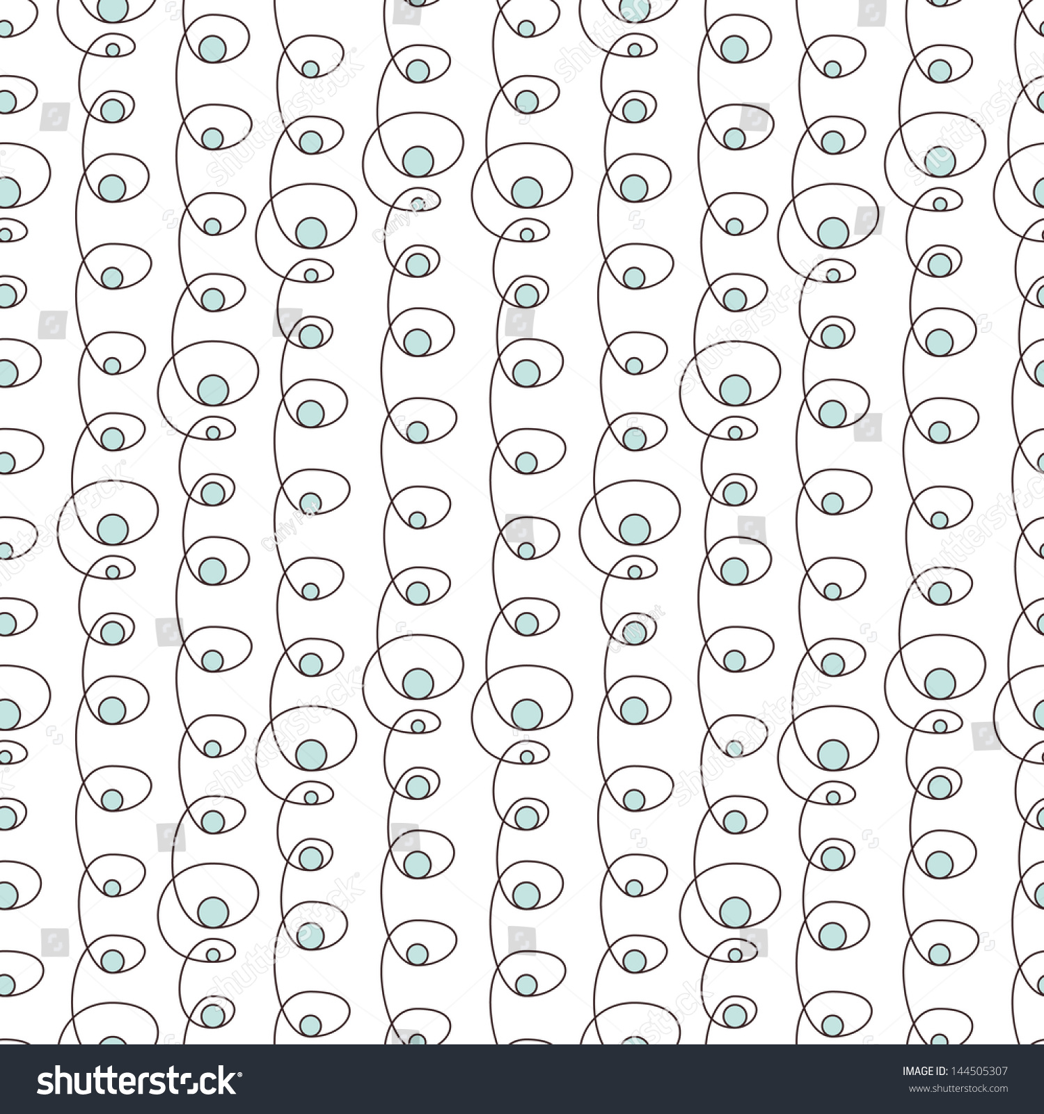 Seamless Pattern Spiral Curls Vector Repeating Stock Vector (Royalty ...